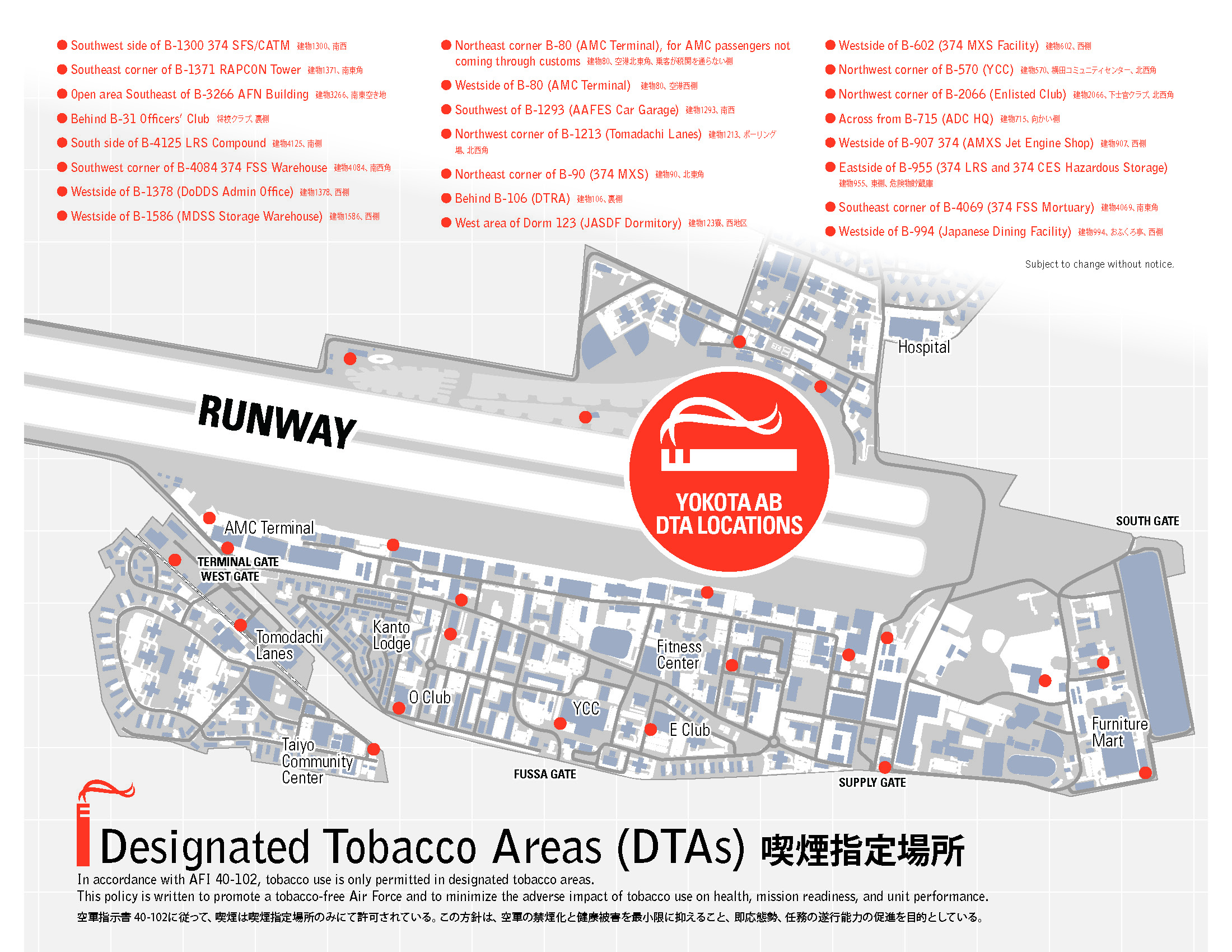 Map Of Yokota Ab Japan