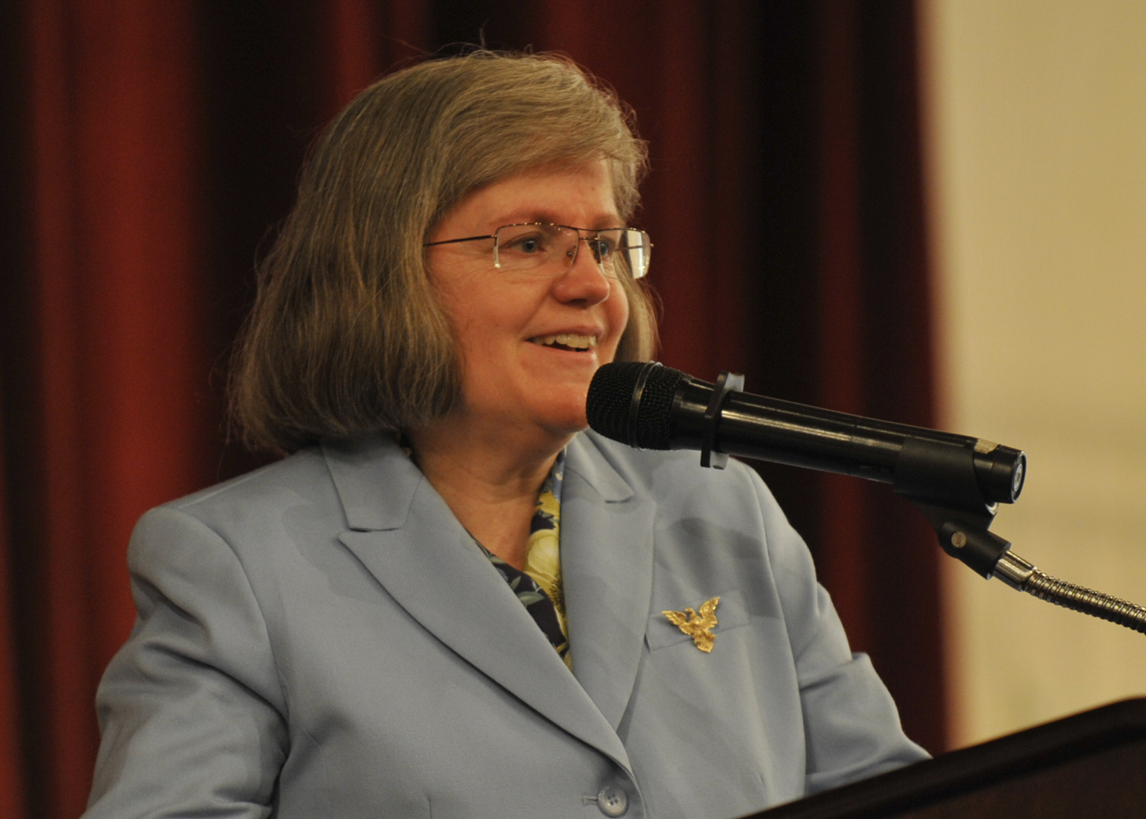 Holly Petraeus speaks at financial town hall