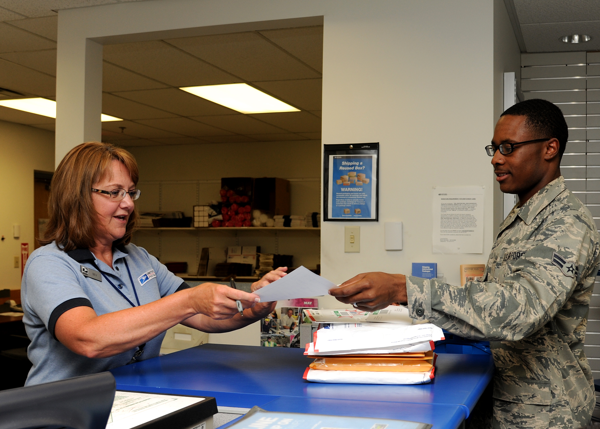 You’ve got mail: The 319th CS Official Mail Center delivers mail with ...