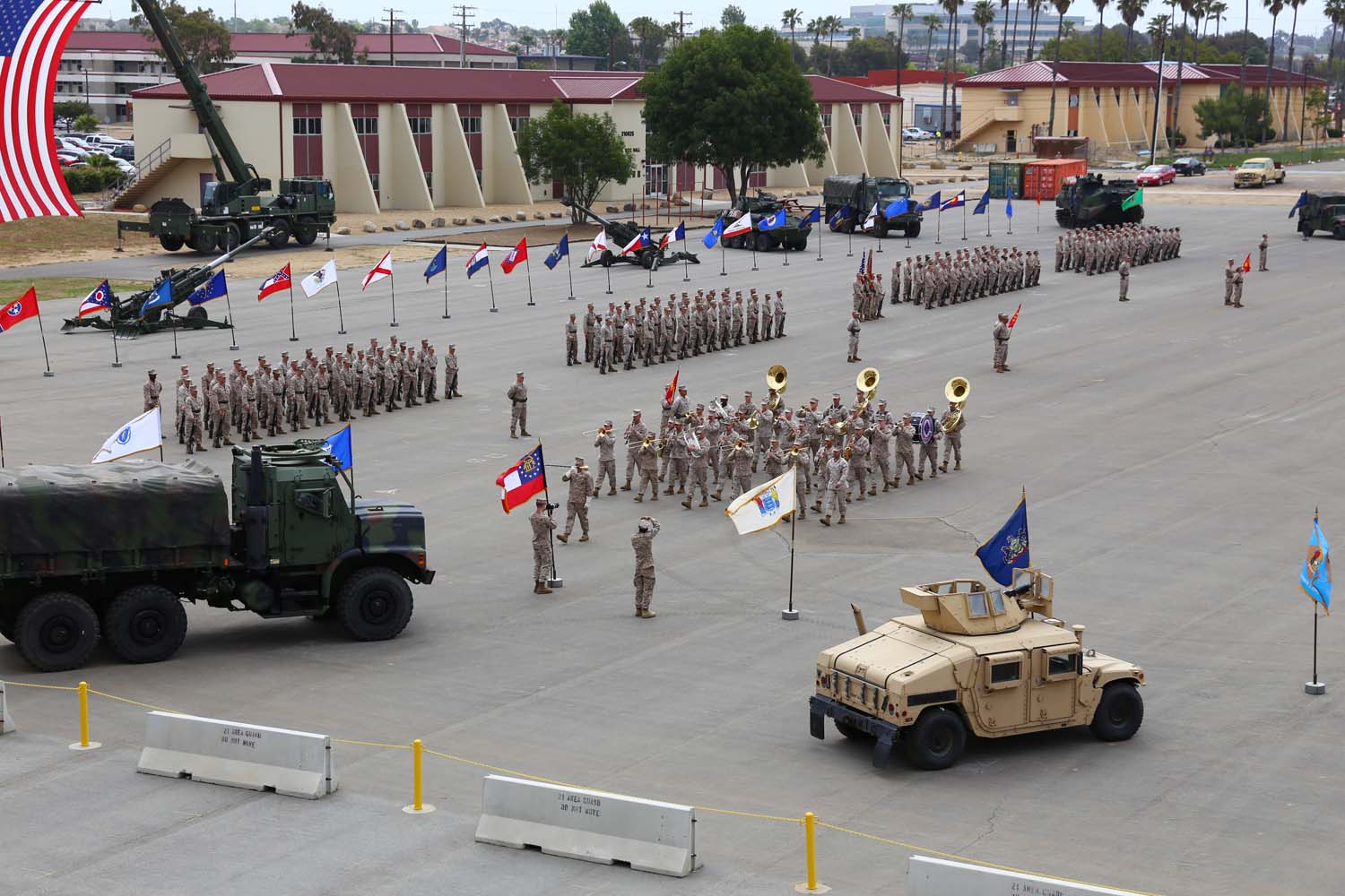 The First Marine Division Band conducts "Sound Off" during the 11TH ...