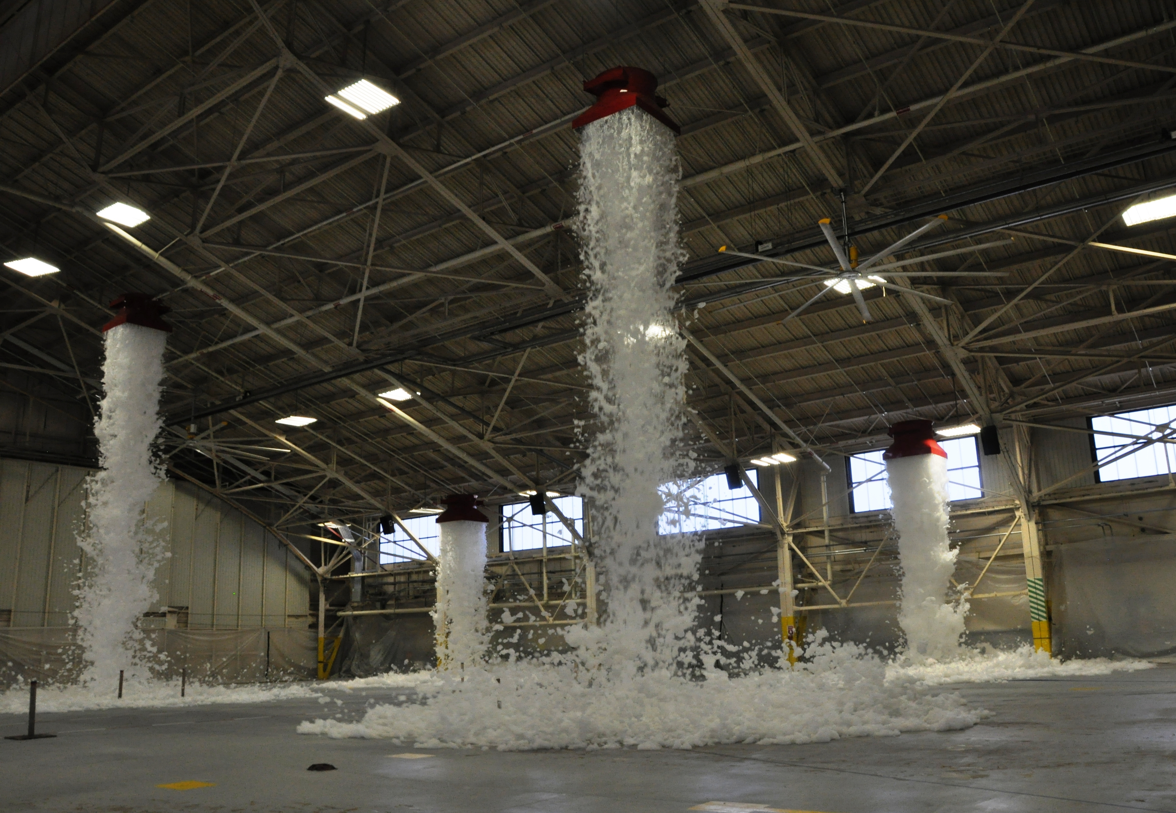 Foam test final step in Hangar 2 renovation > Tyndall Air Force Base ...