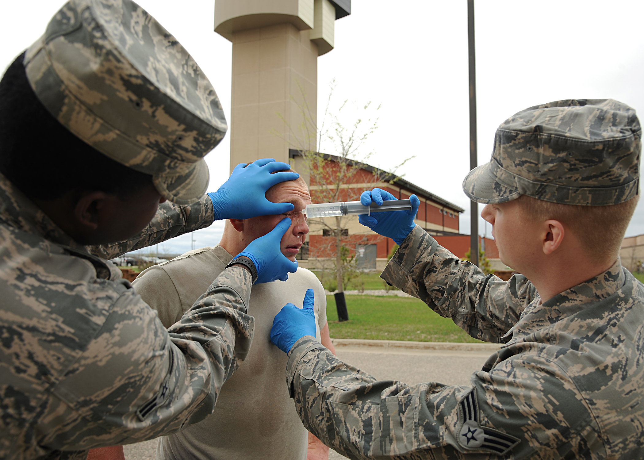 Pepper spray training at Grand Forks