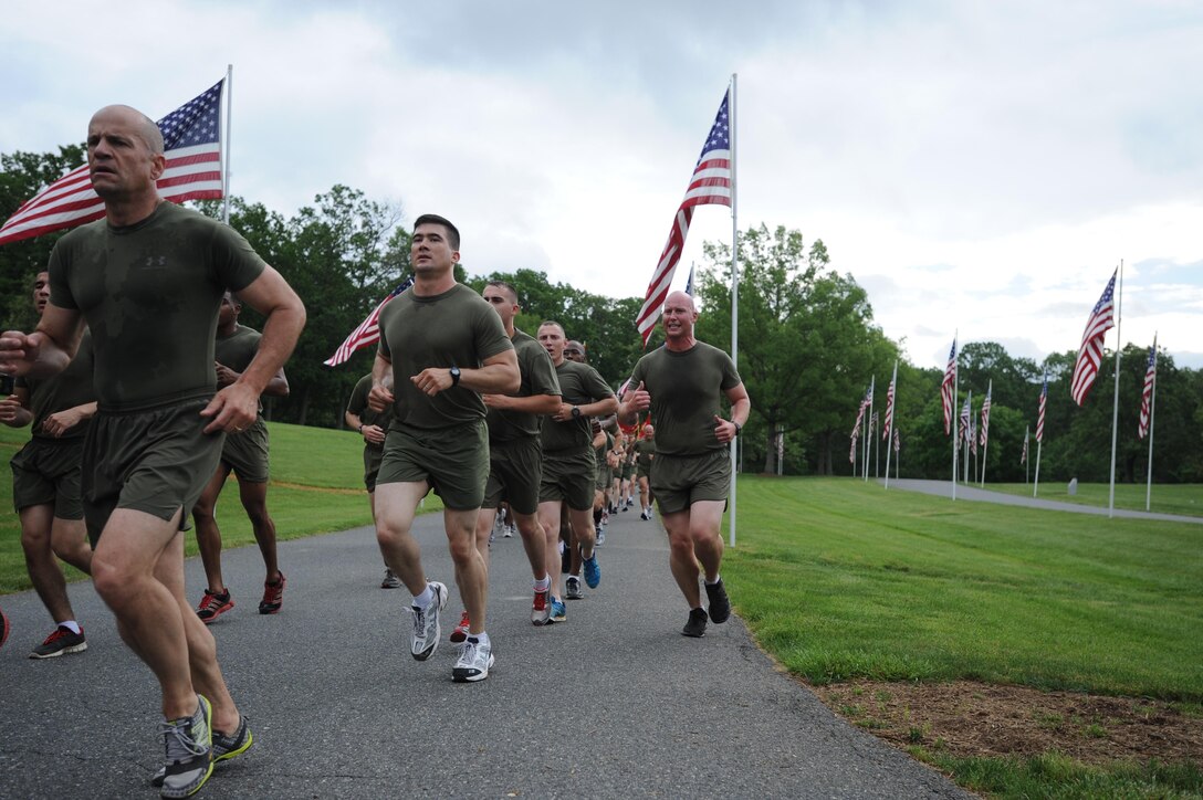 Quantico Marines honor fallen with pre-Memorial Day Running of the Colors