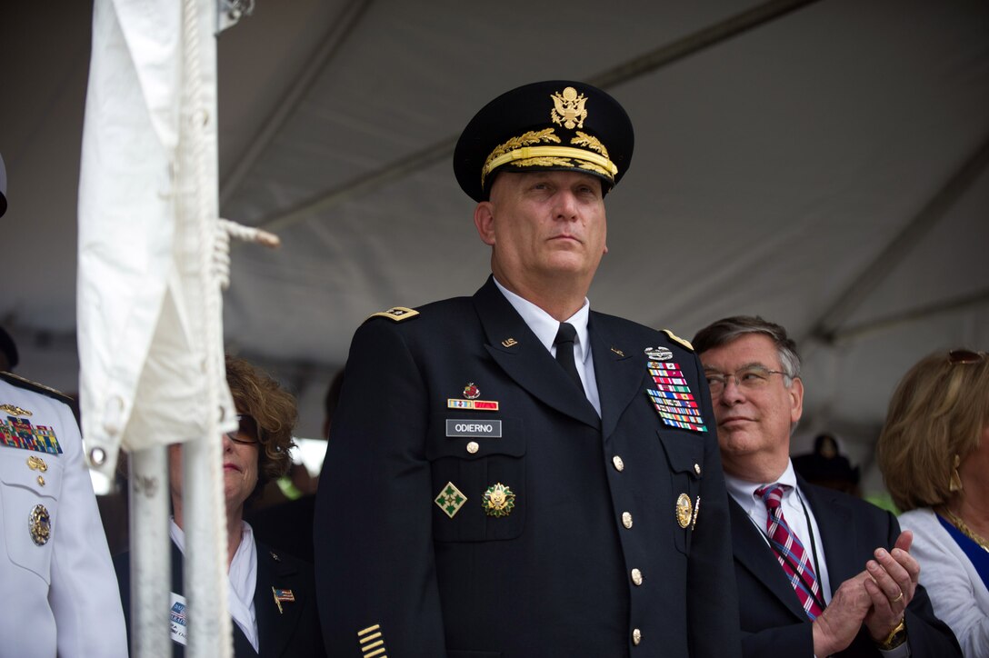 Army Chief of Staff Gen. Ray Odierno observes the National Memorial Day ...
