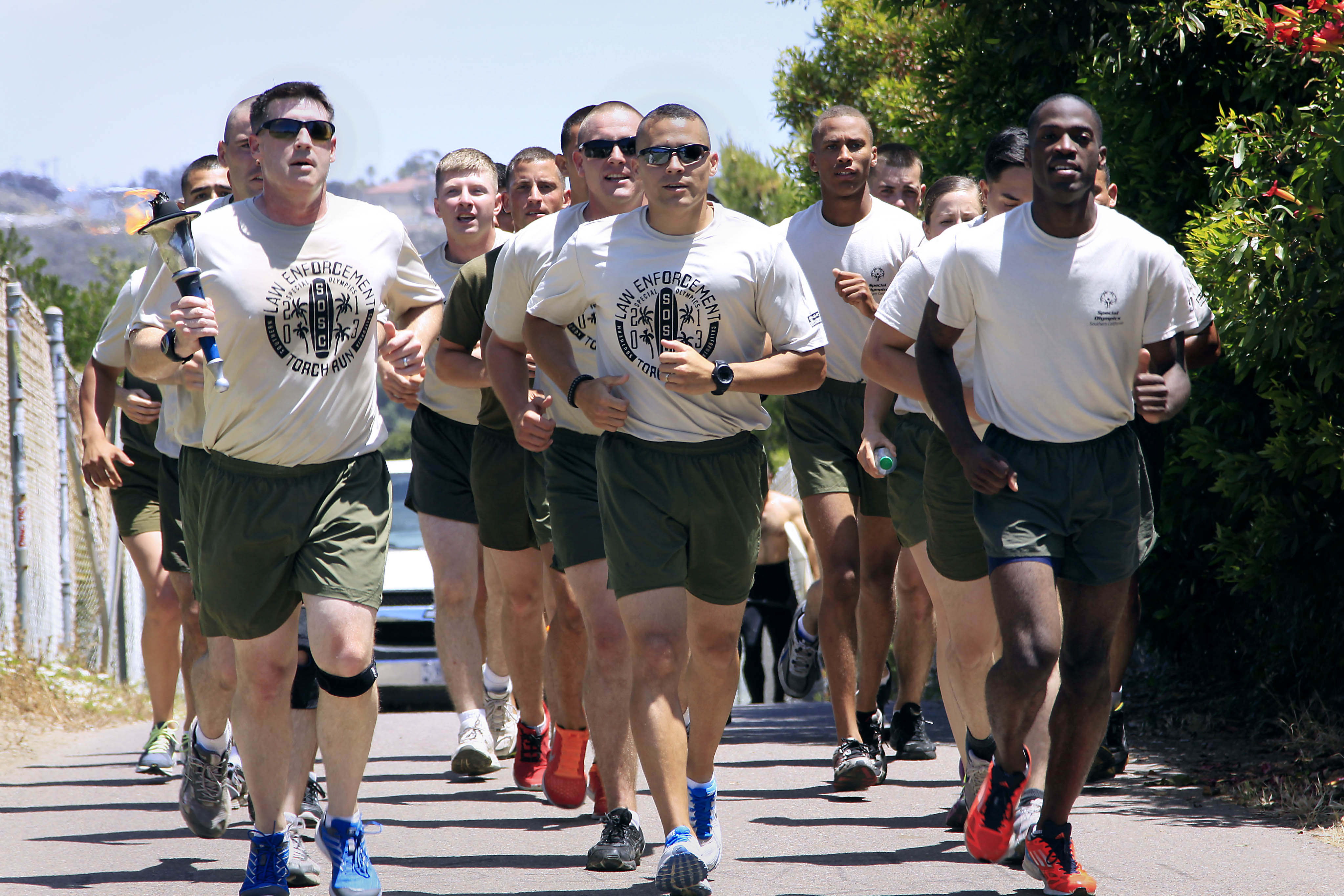 Camp Pendleton Law Enforcement run 17 miles in support of Special Olympics