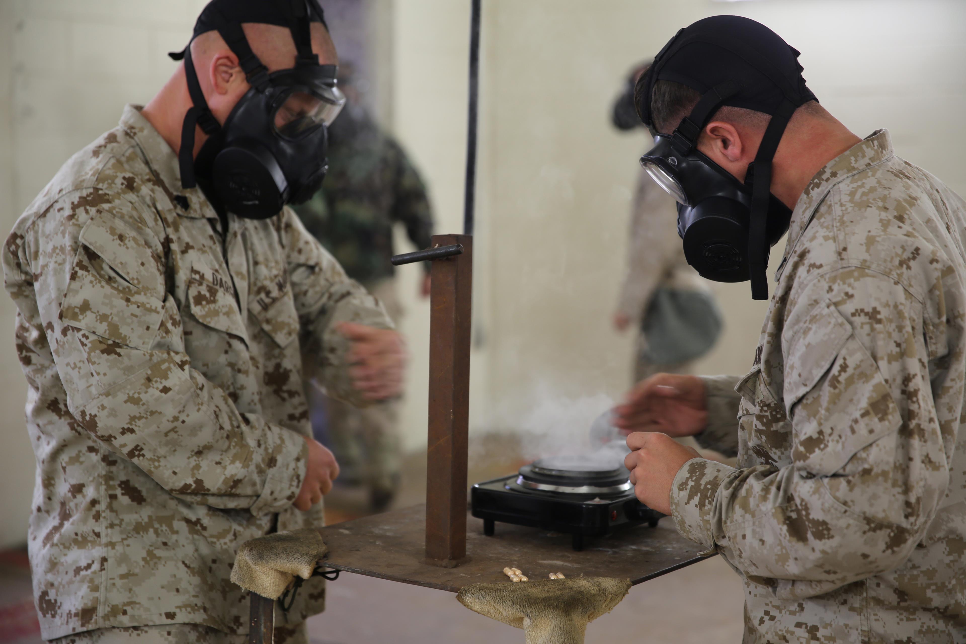 House of horrors: 2nd Supply Bn. Marines, sailors endure gas chamber