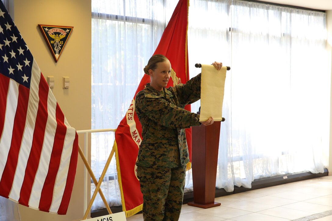 MCAS Beaufort cake cutting ceremony