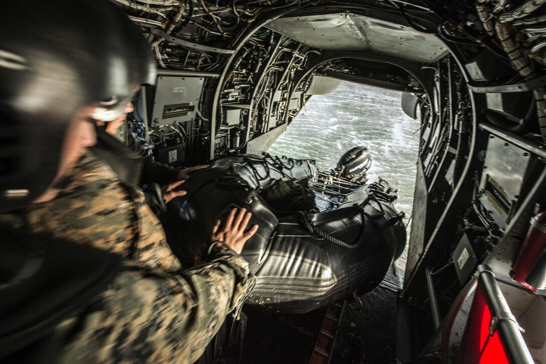 Marines helocast in Coronado