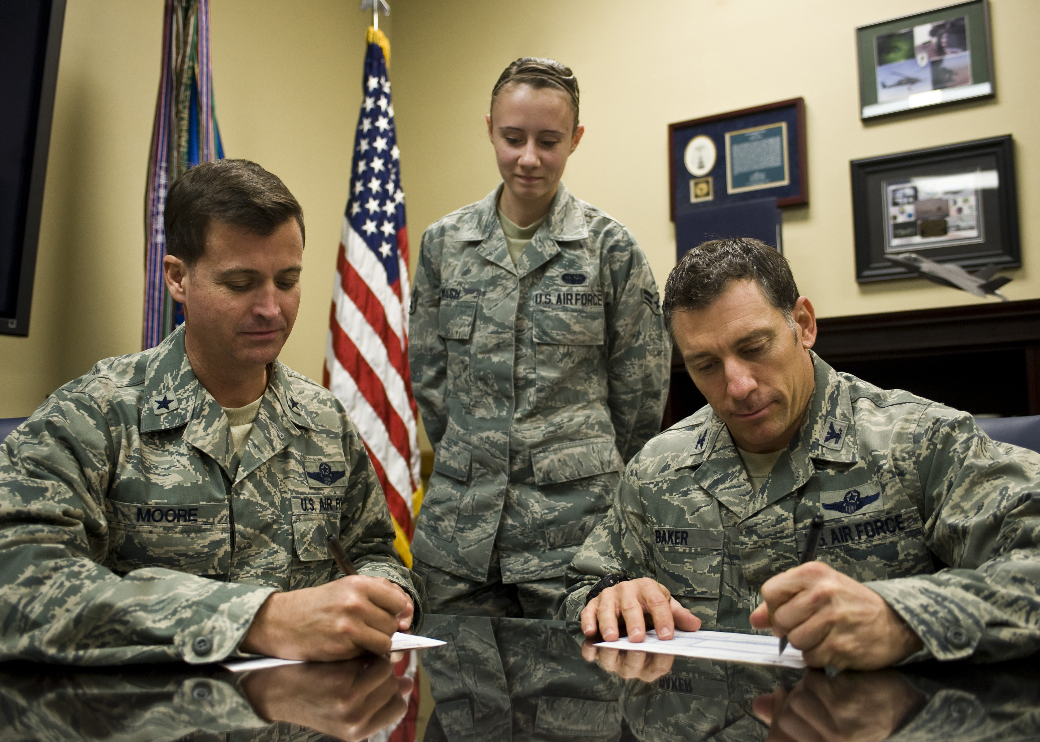 57th Wing leadership signs CFC pledge forms > Nellis Air Force Base ...