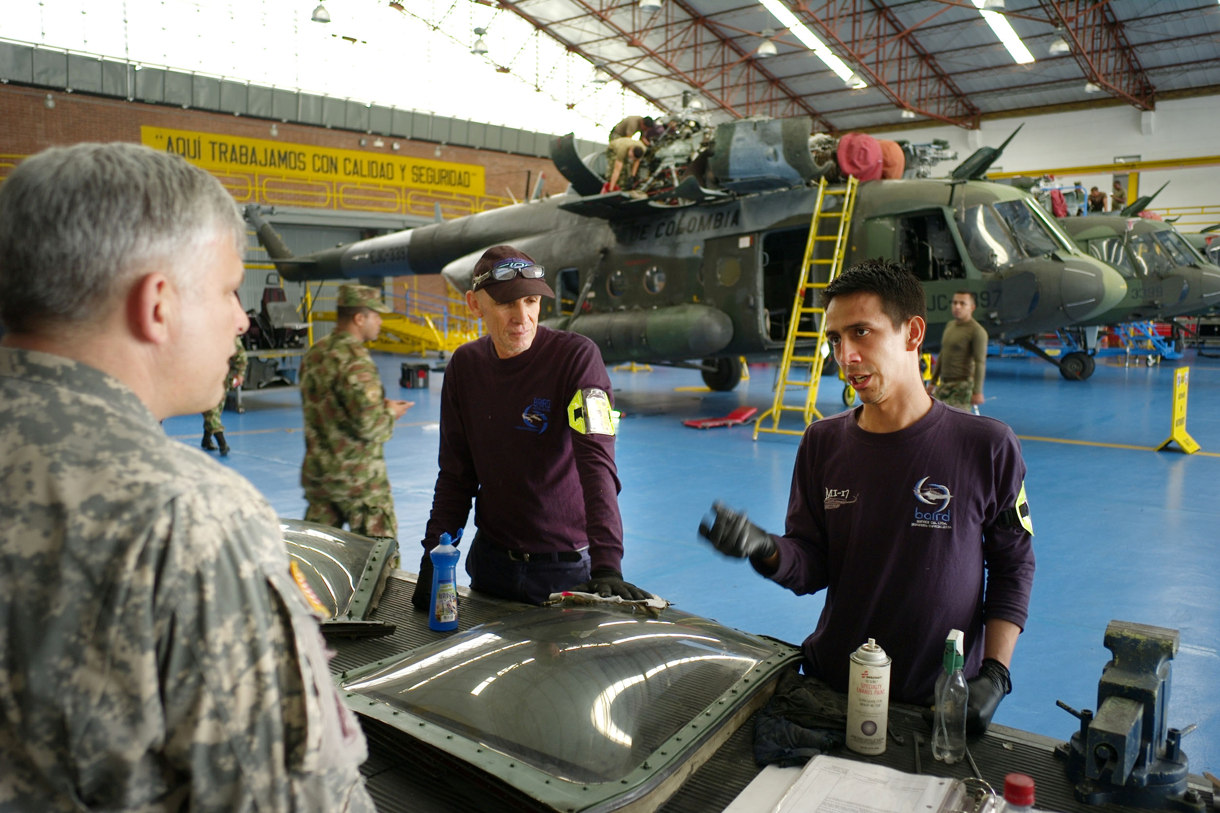 U.S. soldiers met with soldiers assigned to the Colombian Army Aviation ...