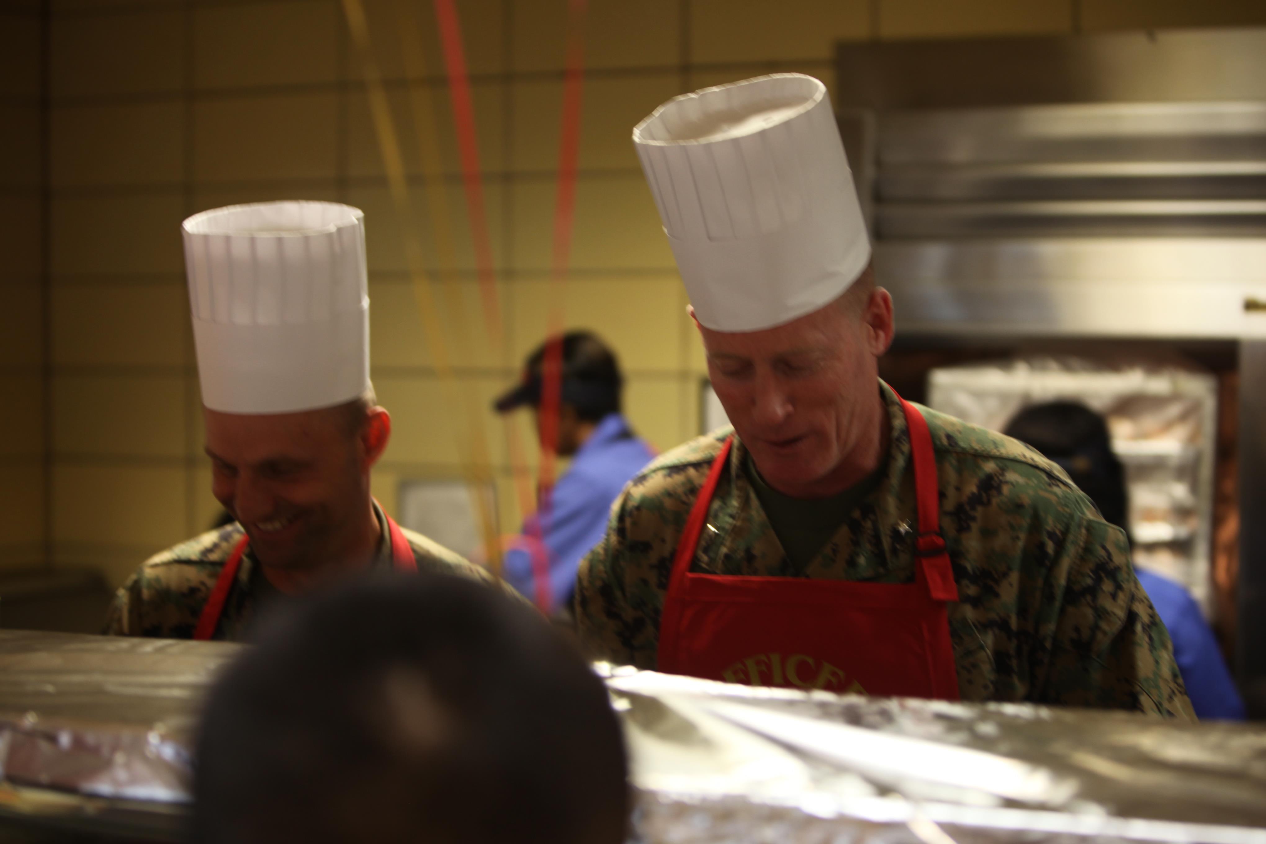 2nd MLG Commander, staff serve lunch for Marine Corps’ birthday