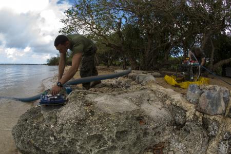 Marines establish self-sustaining water purification system