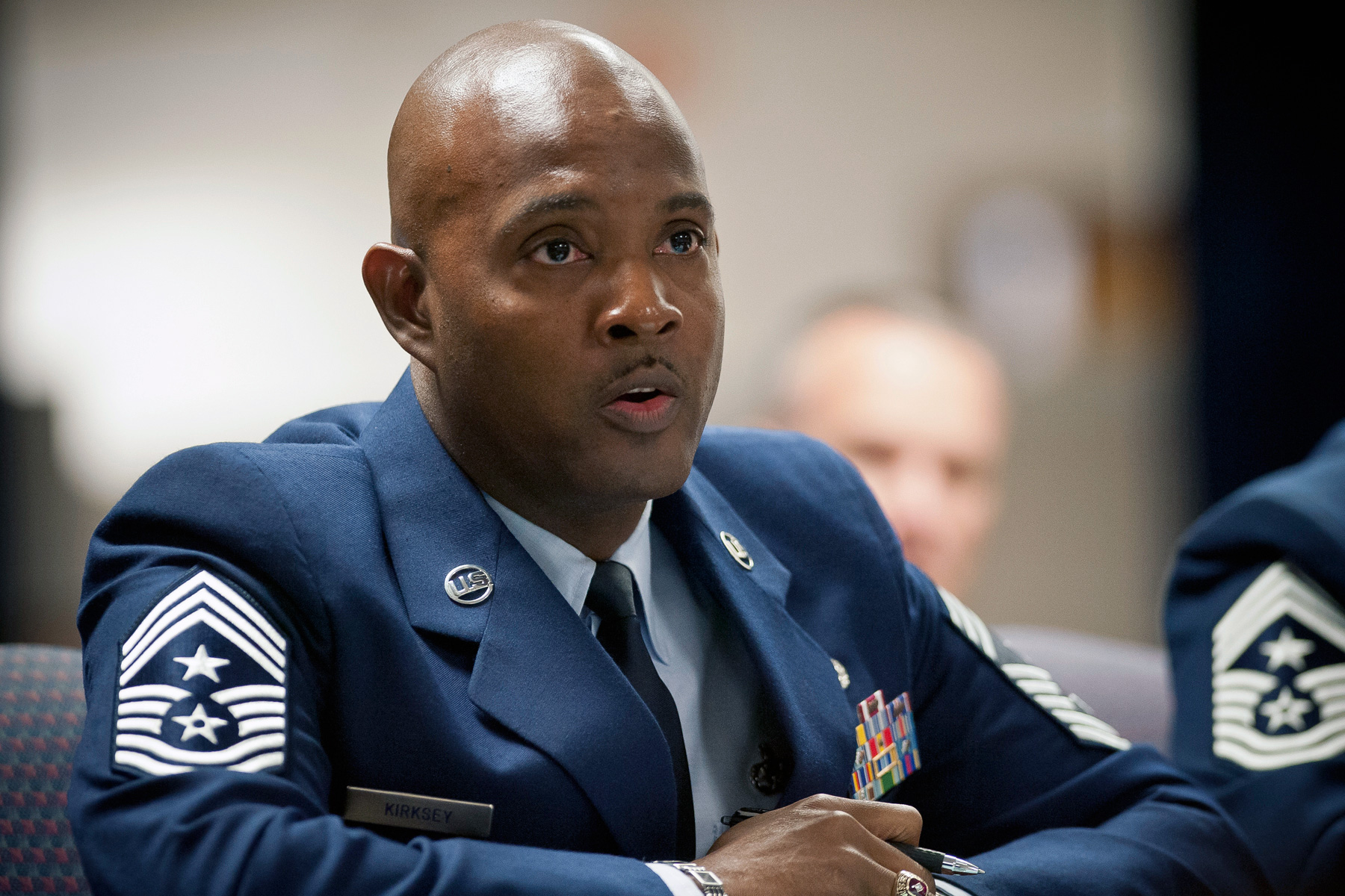 Usaf Reserve USAF Personnel At McGuire AFB, New Jersey Use A Heavy