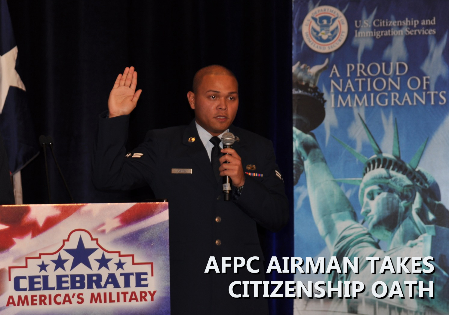 AFPC Airman takes citizenship oath at local military salute gala > Air ...