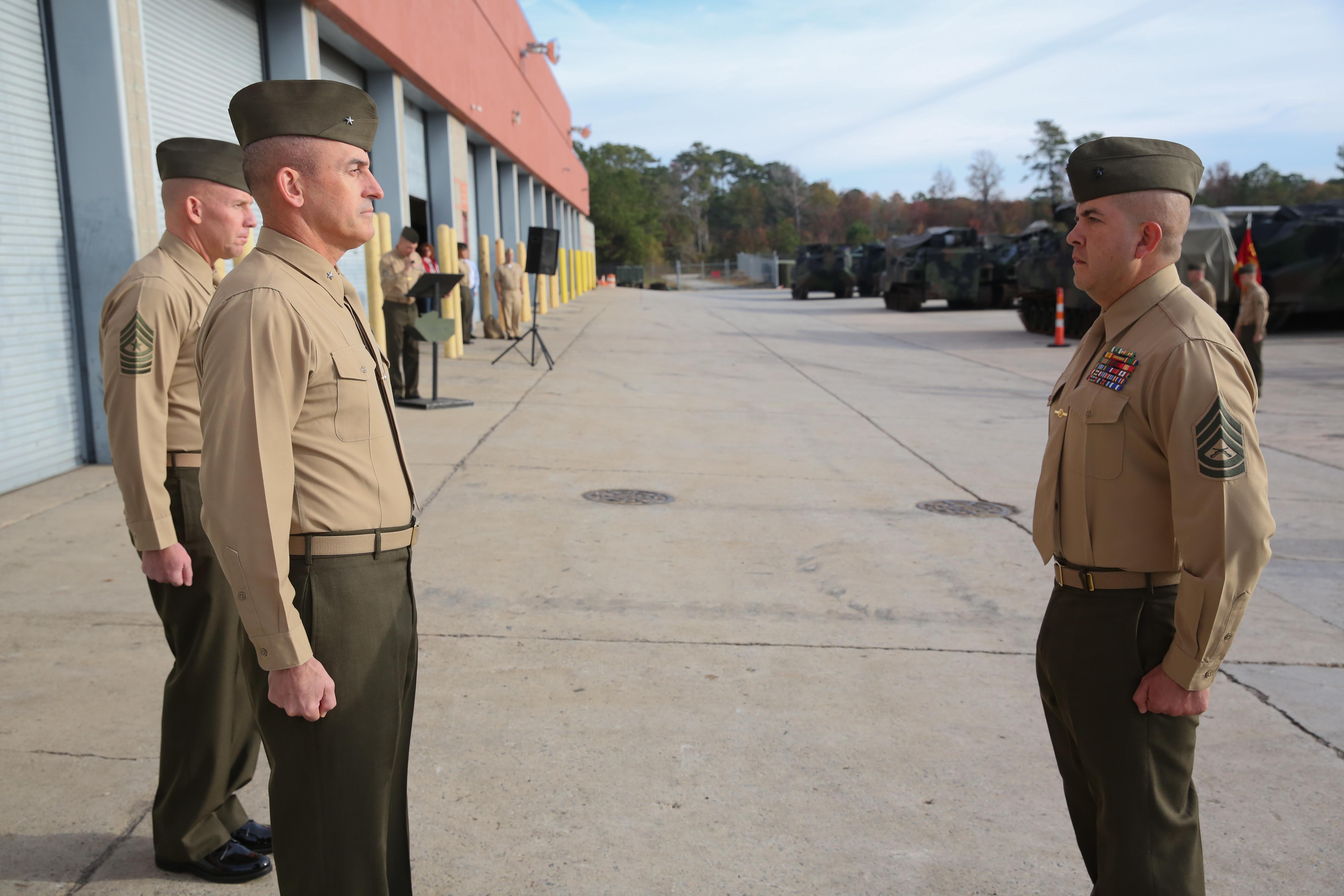 Purple Heart awarded to AAbn Marine
