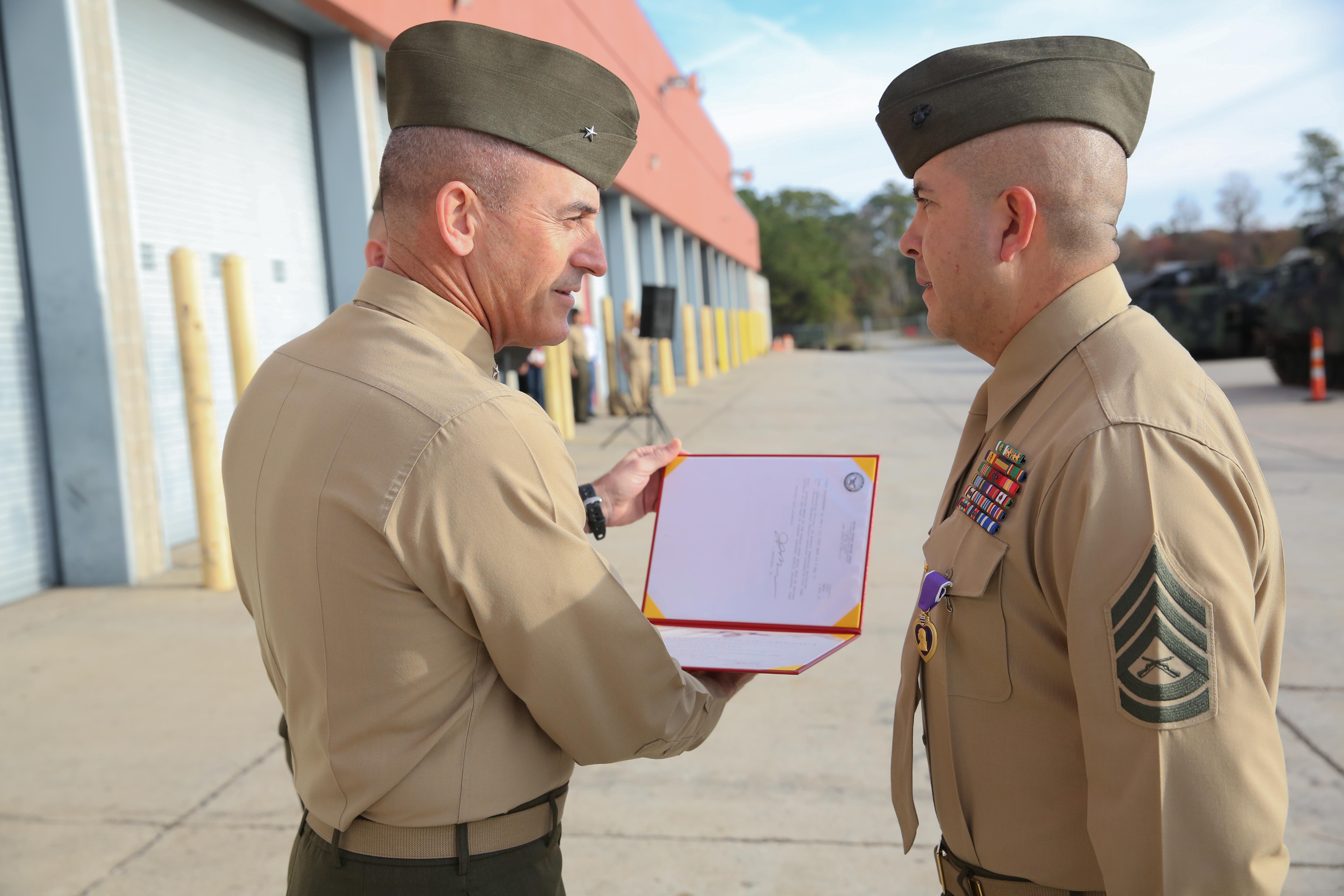 Purple Heart awarded to 2nd Assault Amphibian Bn. Marine > 2nd Marine ...