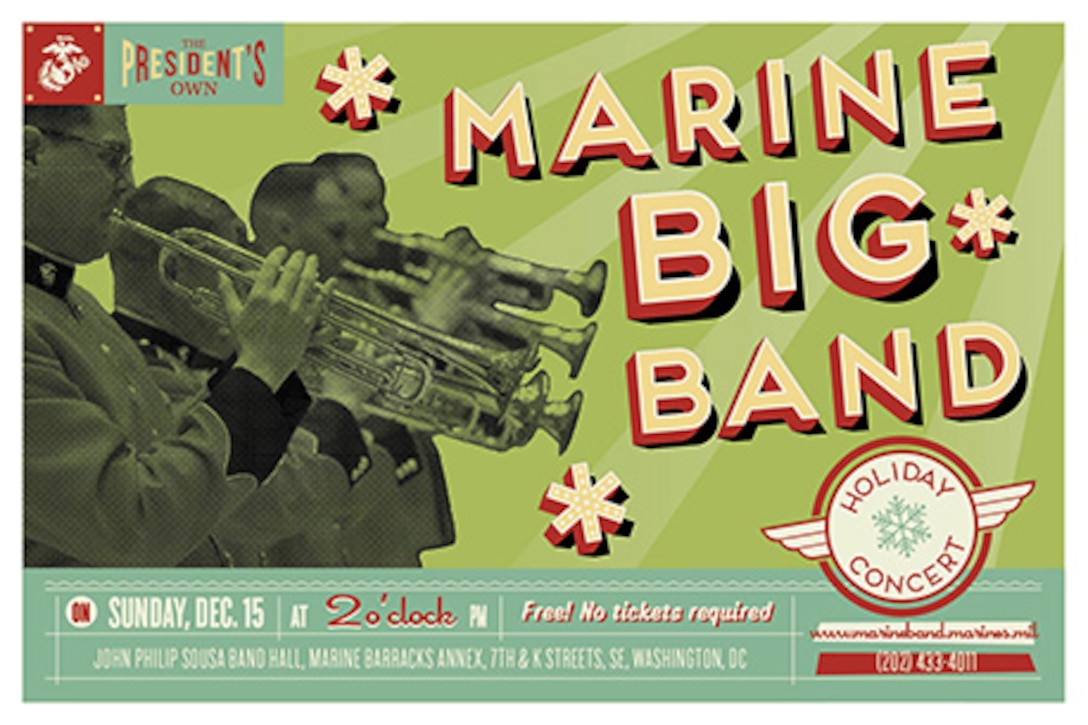Marine Big Band Concert - Dec. 15 at 2 p.m.
