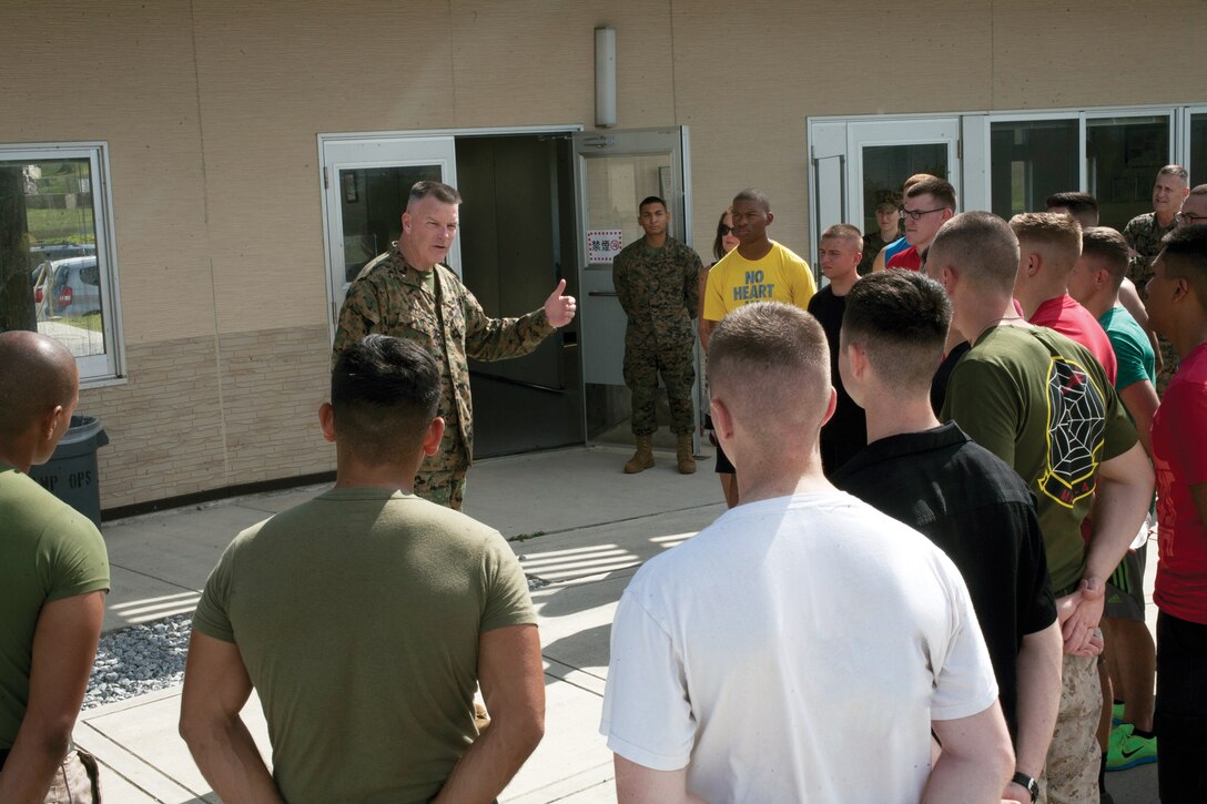 3rd MLG Marines celebrate before deployment