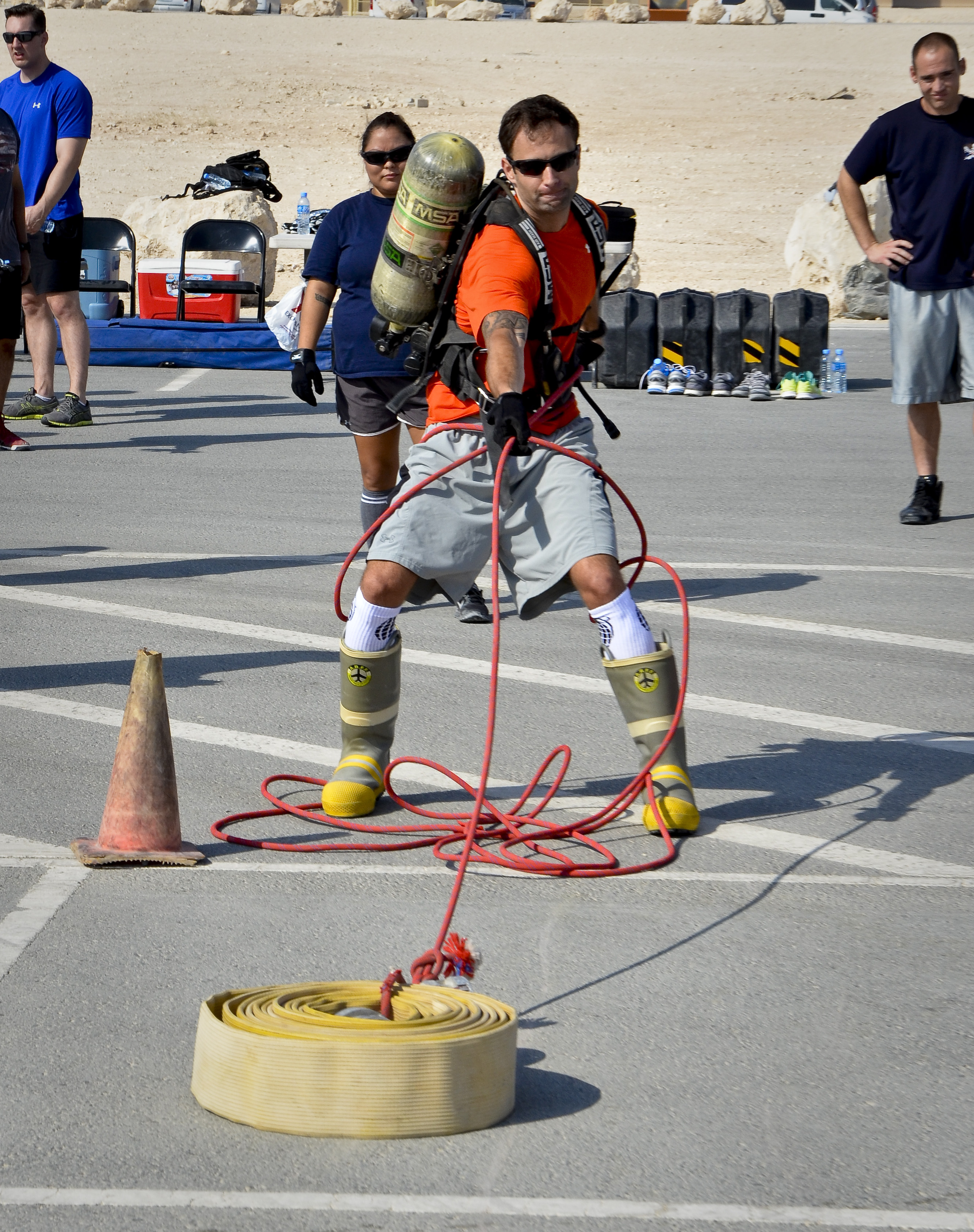 Expeditionary fire muster showcases firefighter's might > U.S. Air ...