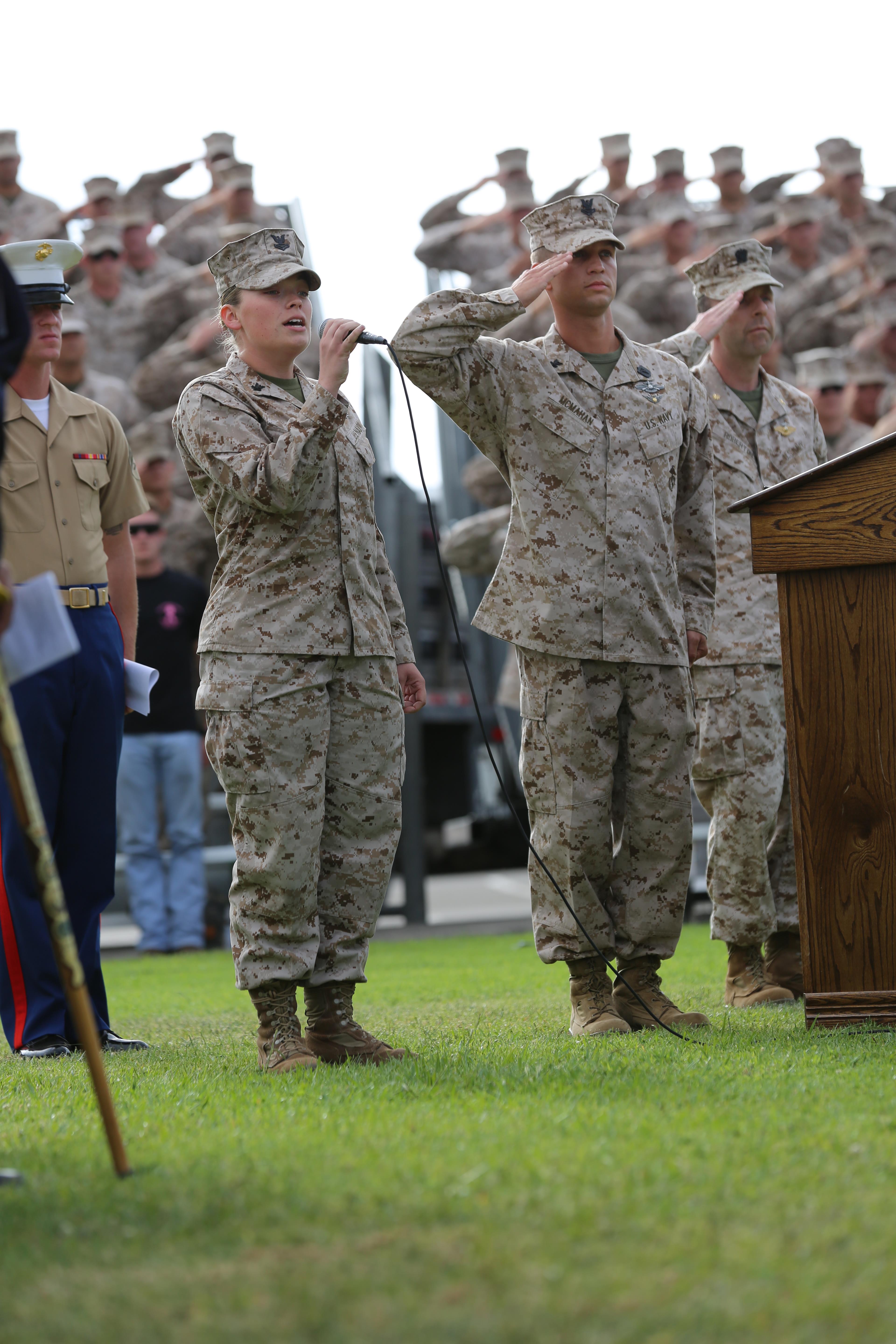 3rd MAW celebrates Navy’s 238th birthday to the tune of evening colors