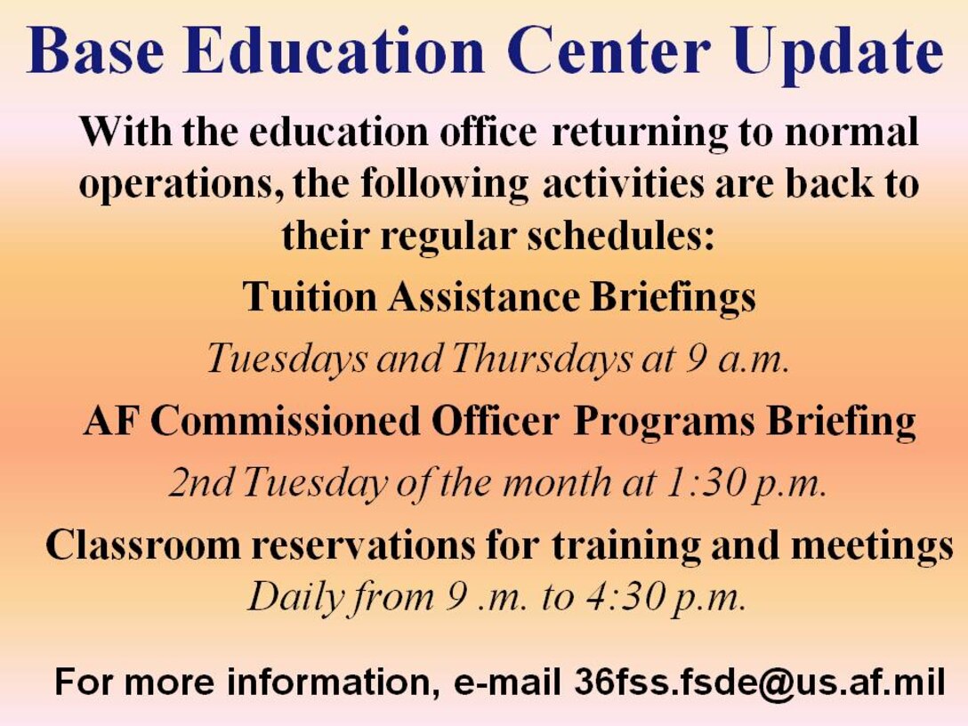 Education Center Briefings