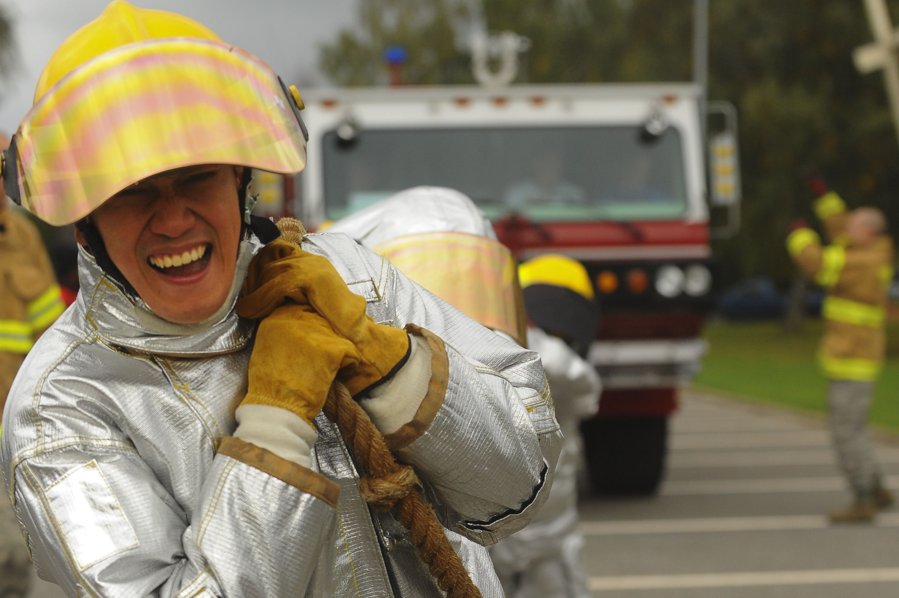 Sabers feel the burn in base fire muster challenge > Spangdahlem Air ...