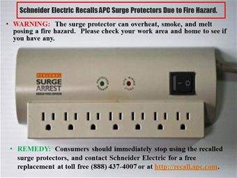 Surge Protector Recall