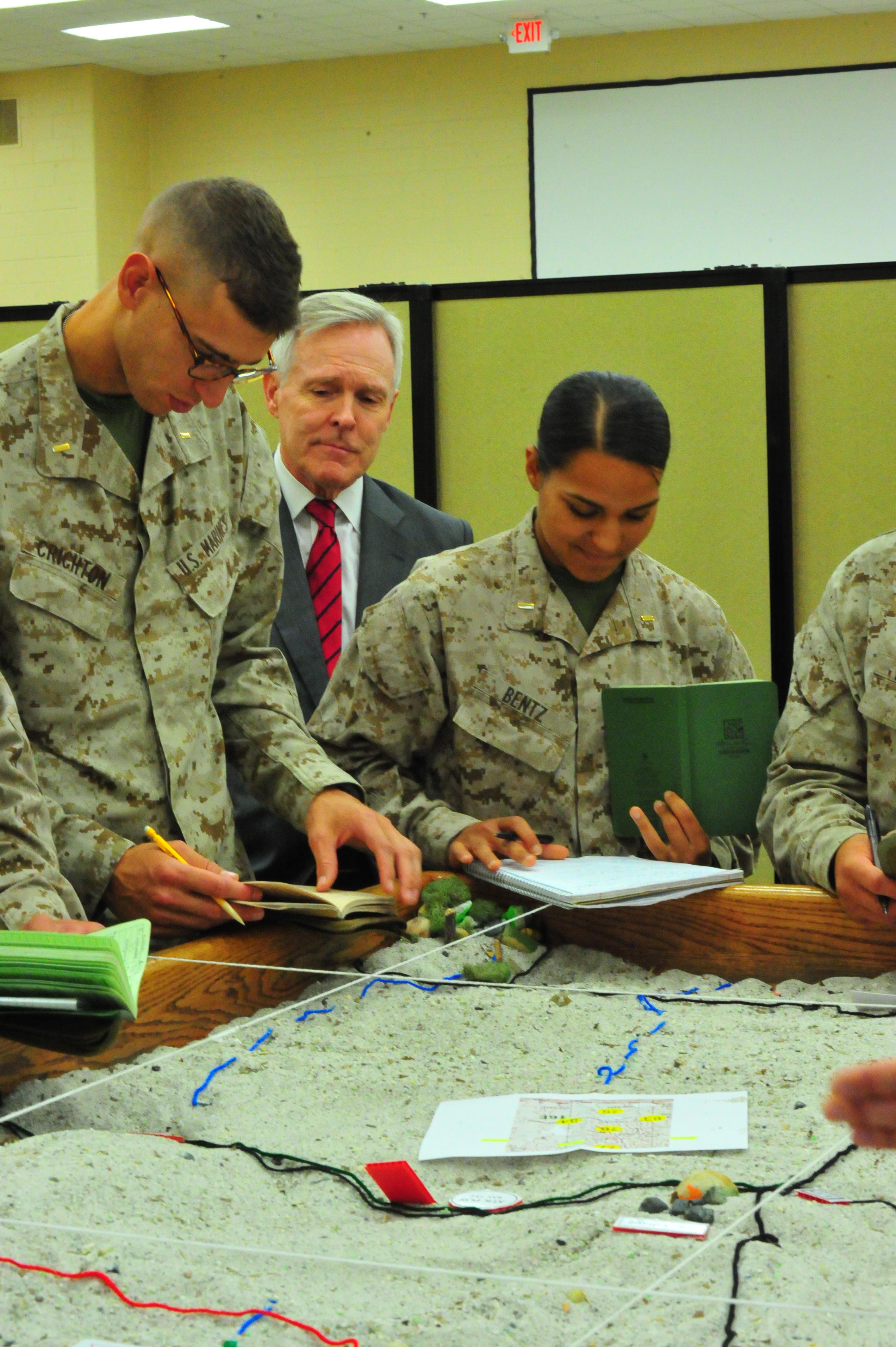 Secretary of the Navy visits students at TBS > Marine Corps Base ...