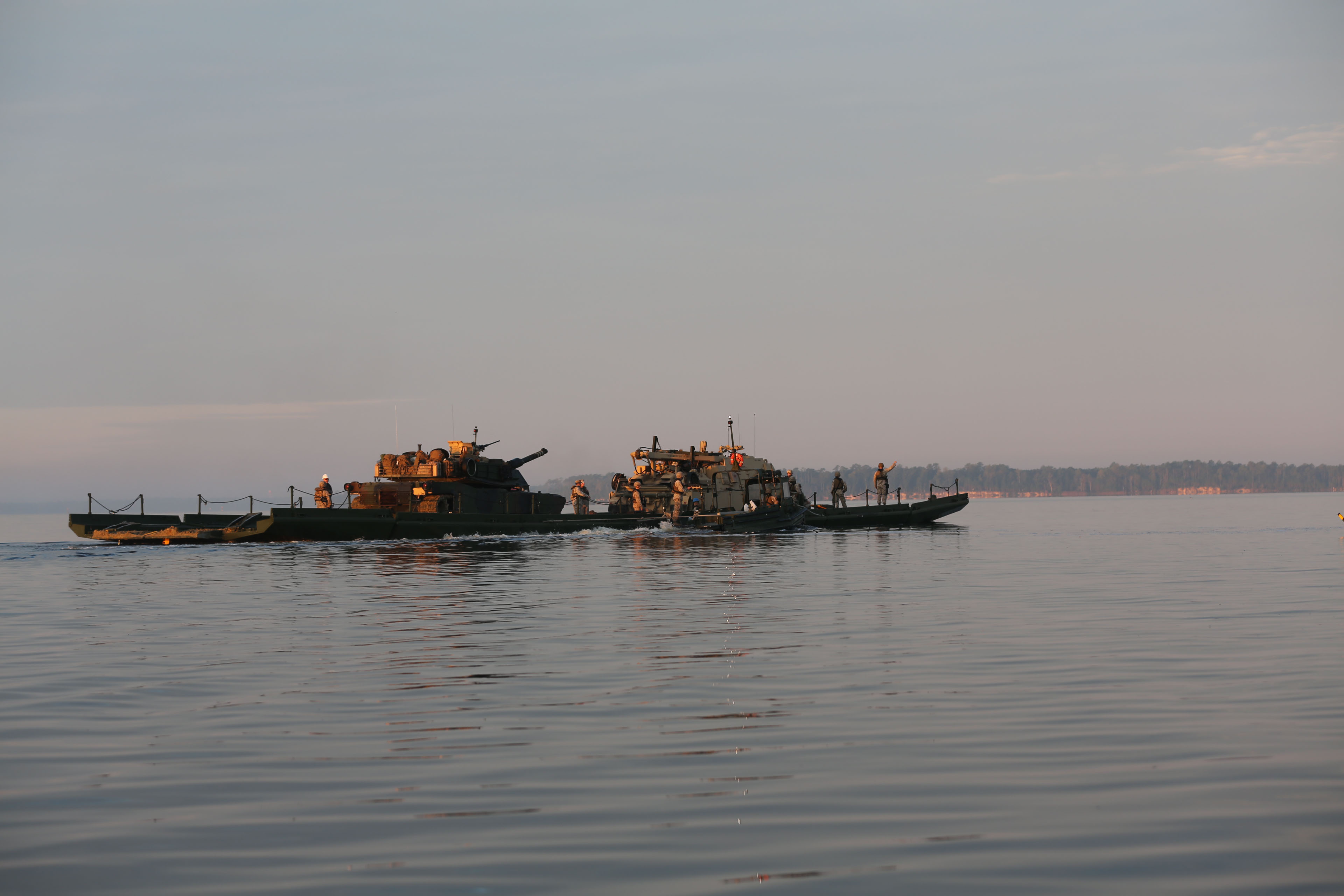 Floating tanks: Bridge Co., 2nd Tanks partner for training exercise