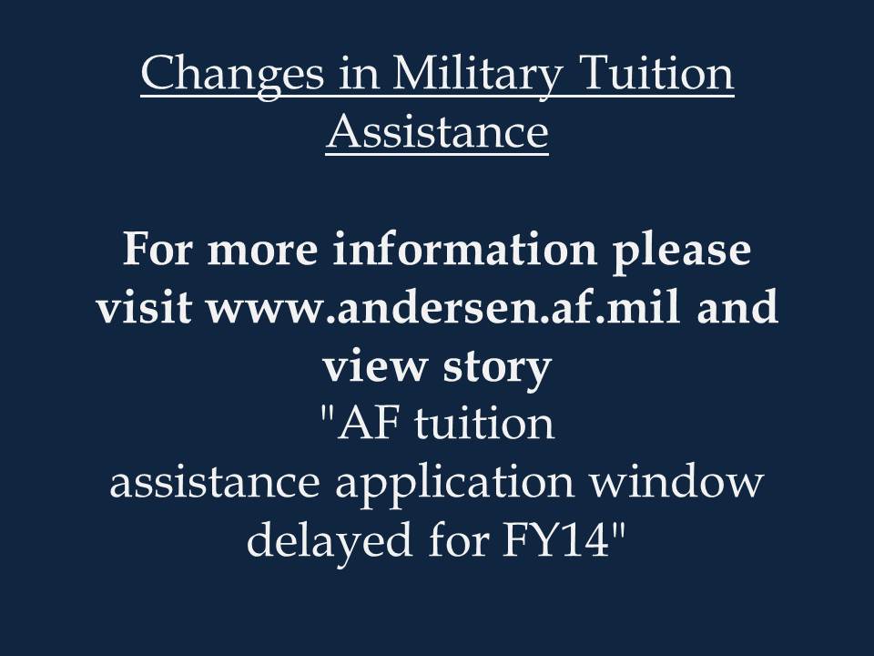 Changes in Military Tuition Assistance