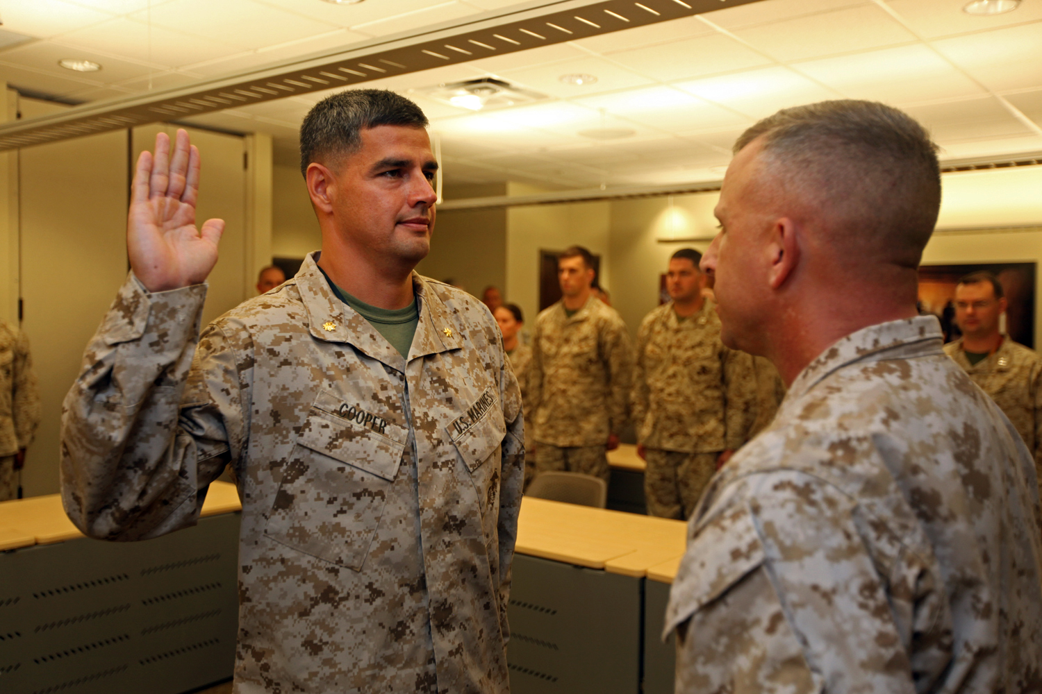 Major Cooper's Promotion Ceremony