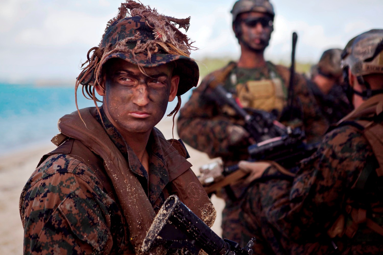 Lance Corporal Eric Sundquist of BLT 2 4's Maritime Raid Force Platoon ...