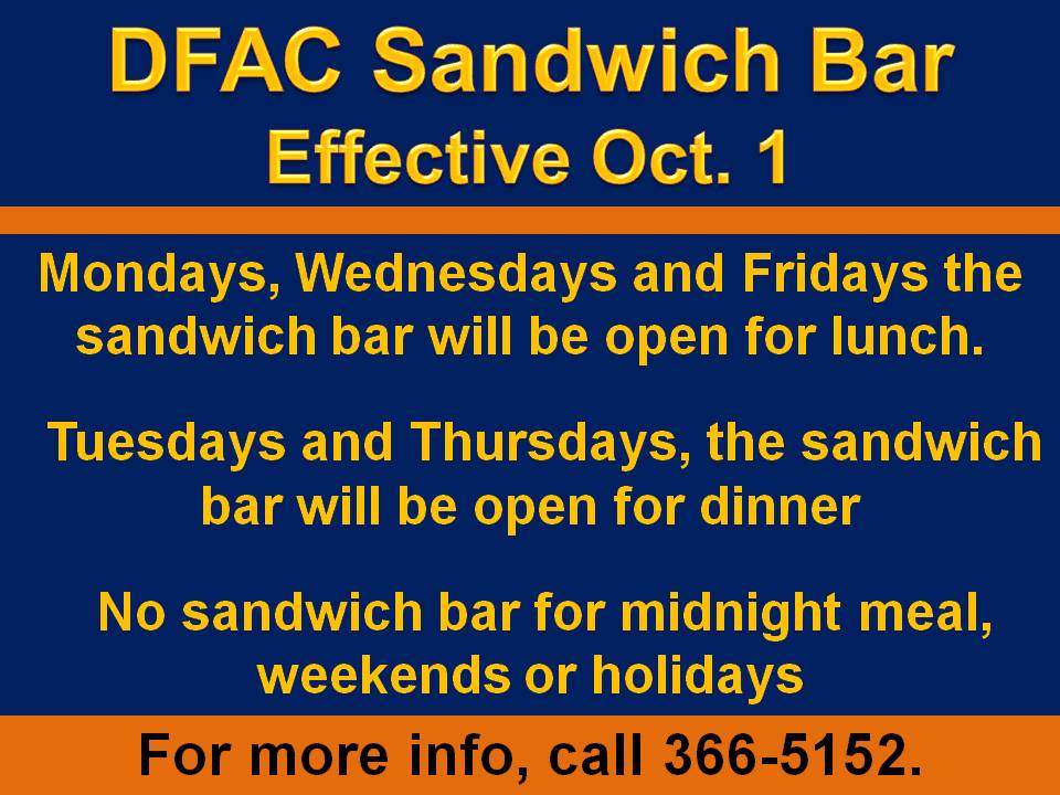 DFAC Sandwich Bar