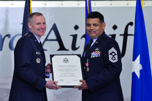 Command Chief Master Sergeant Emil Garza retires after more than 30 ...