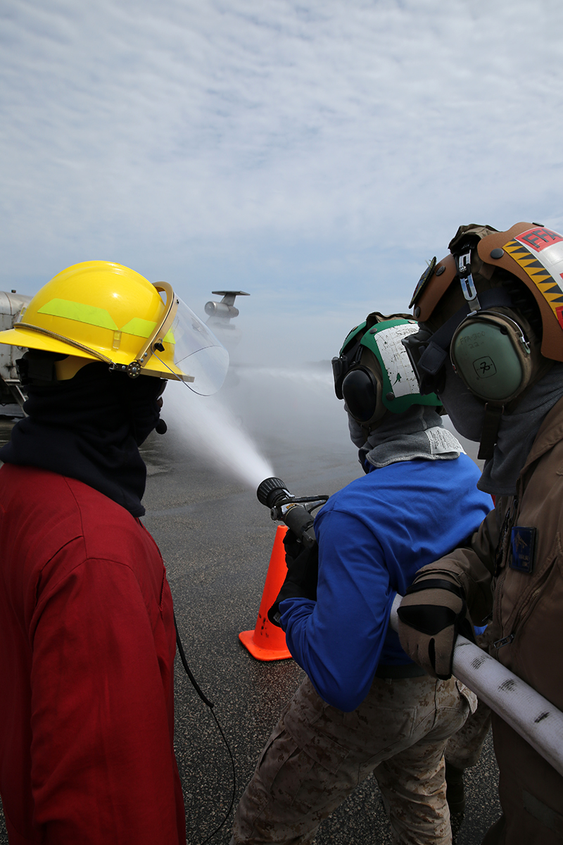 VMA-542 Marines learn shipboard firefighting > Marine Corps Air Station ...