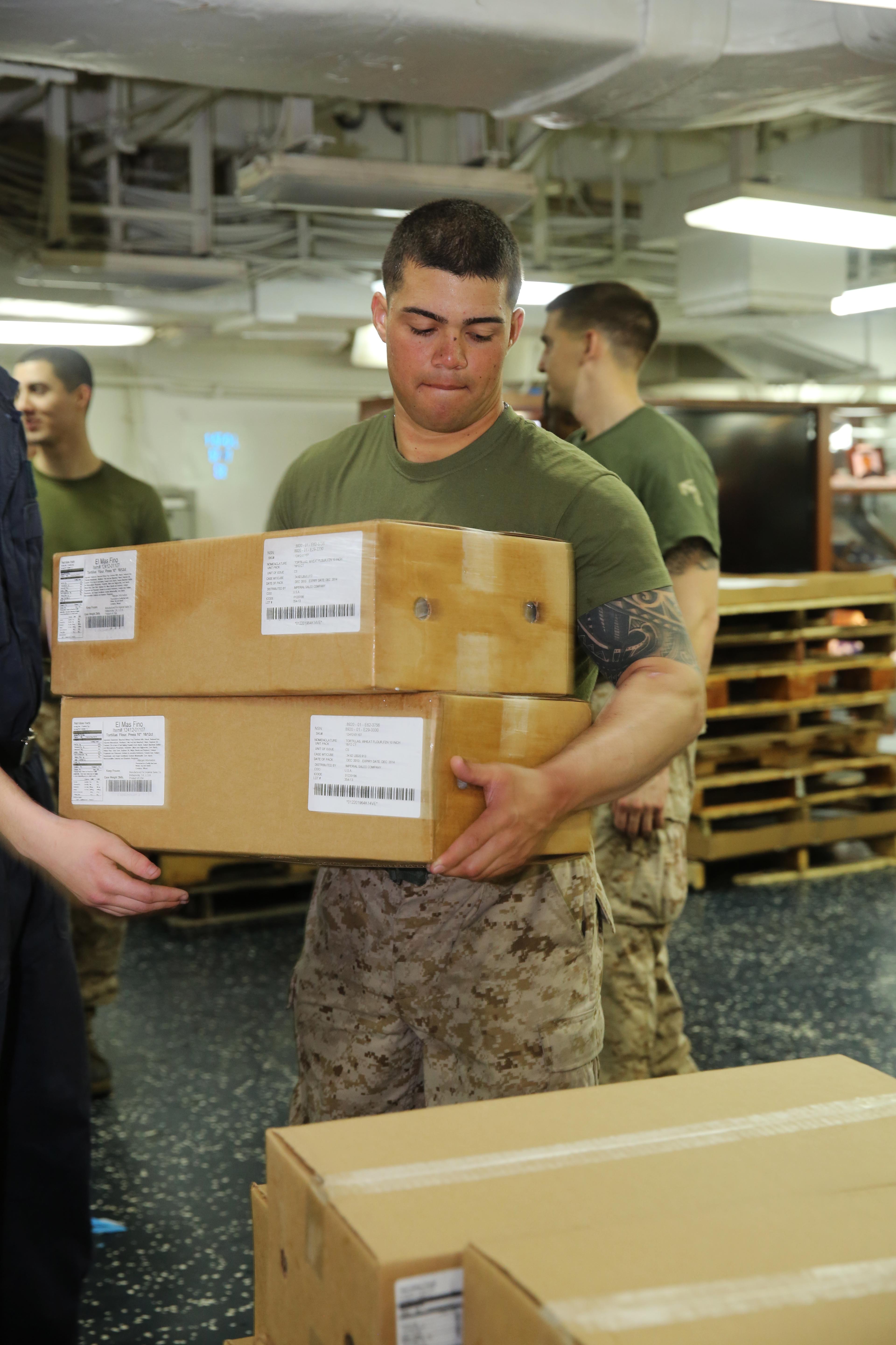 22nd MEU, USS Bataan conducts replenishment at sea