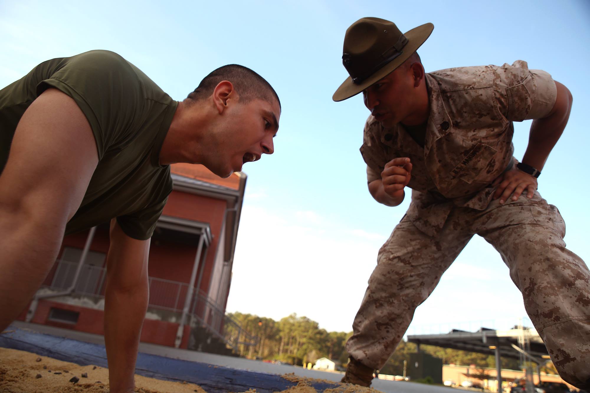 Marines Training Push Ups