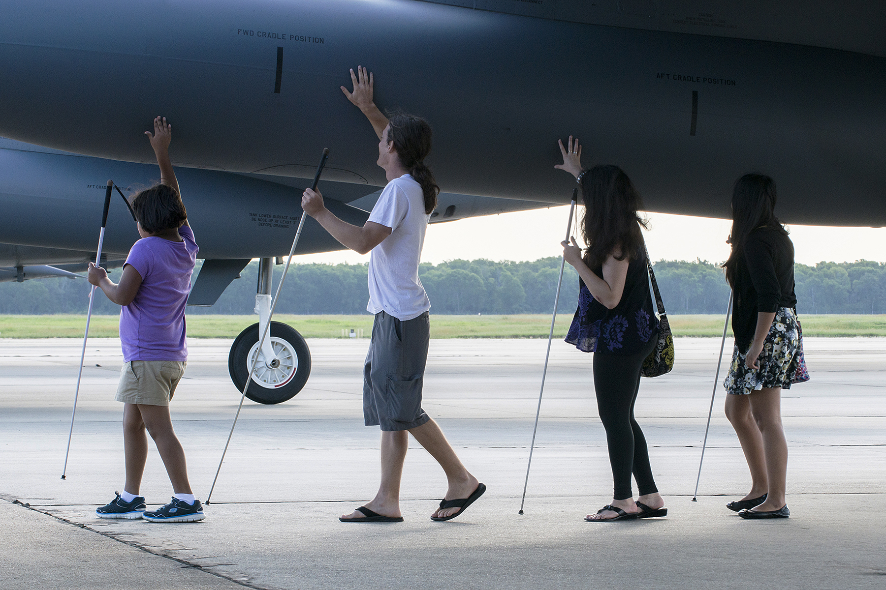Louisiana Center for the Blind students visit Barksdale