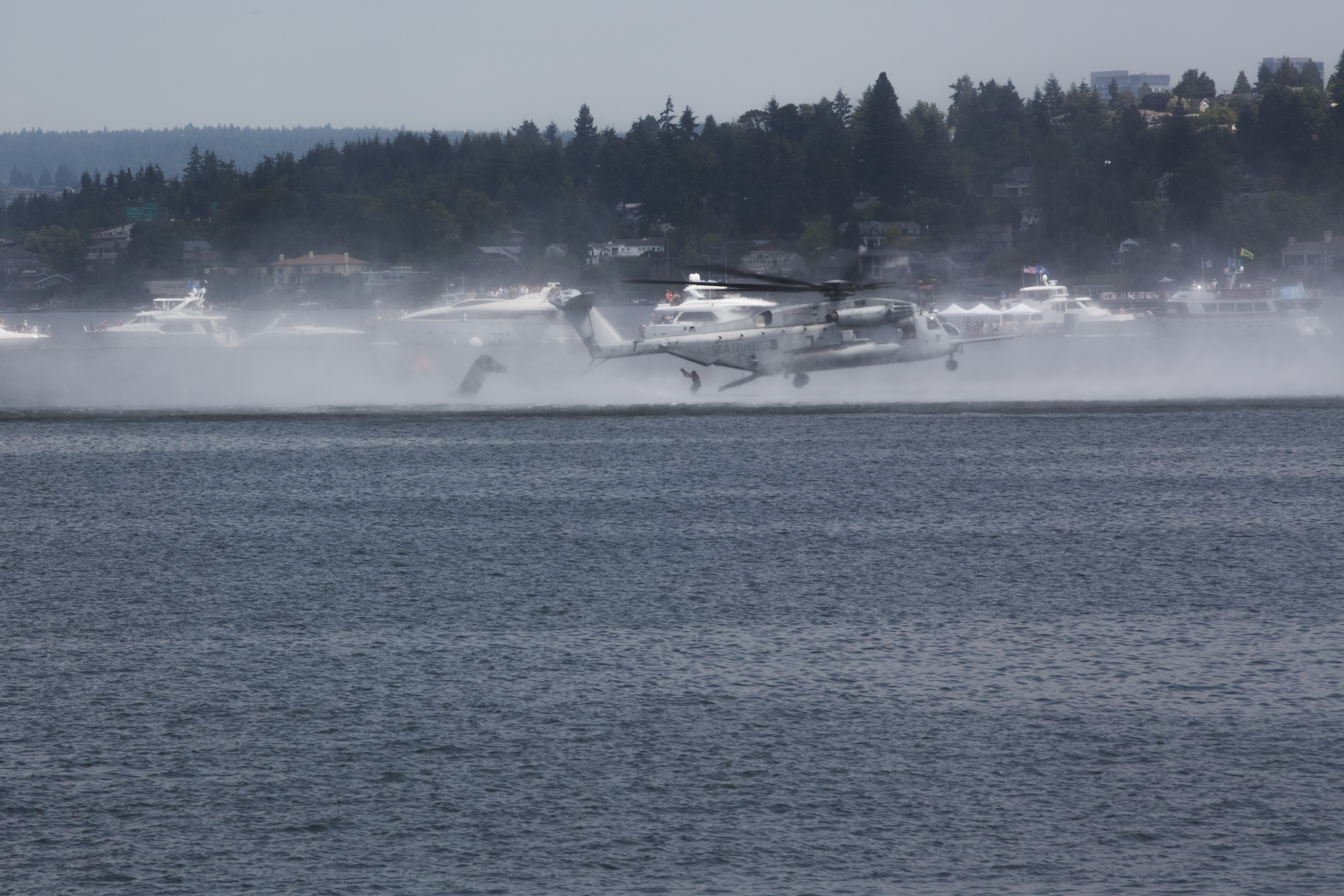Marines take Seafair by land, air and sea