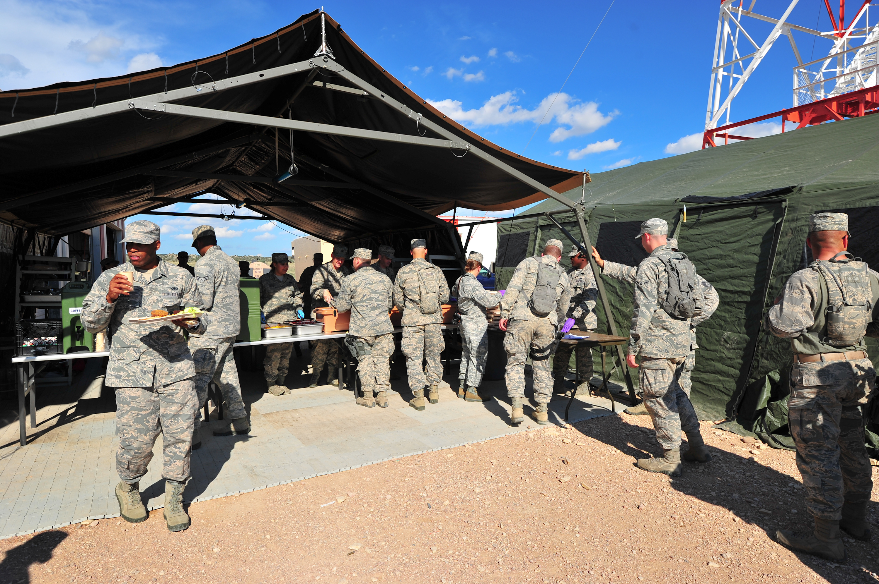AF Reserve security forces and services field train together at Fort ...