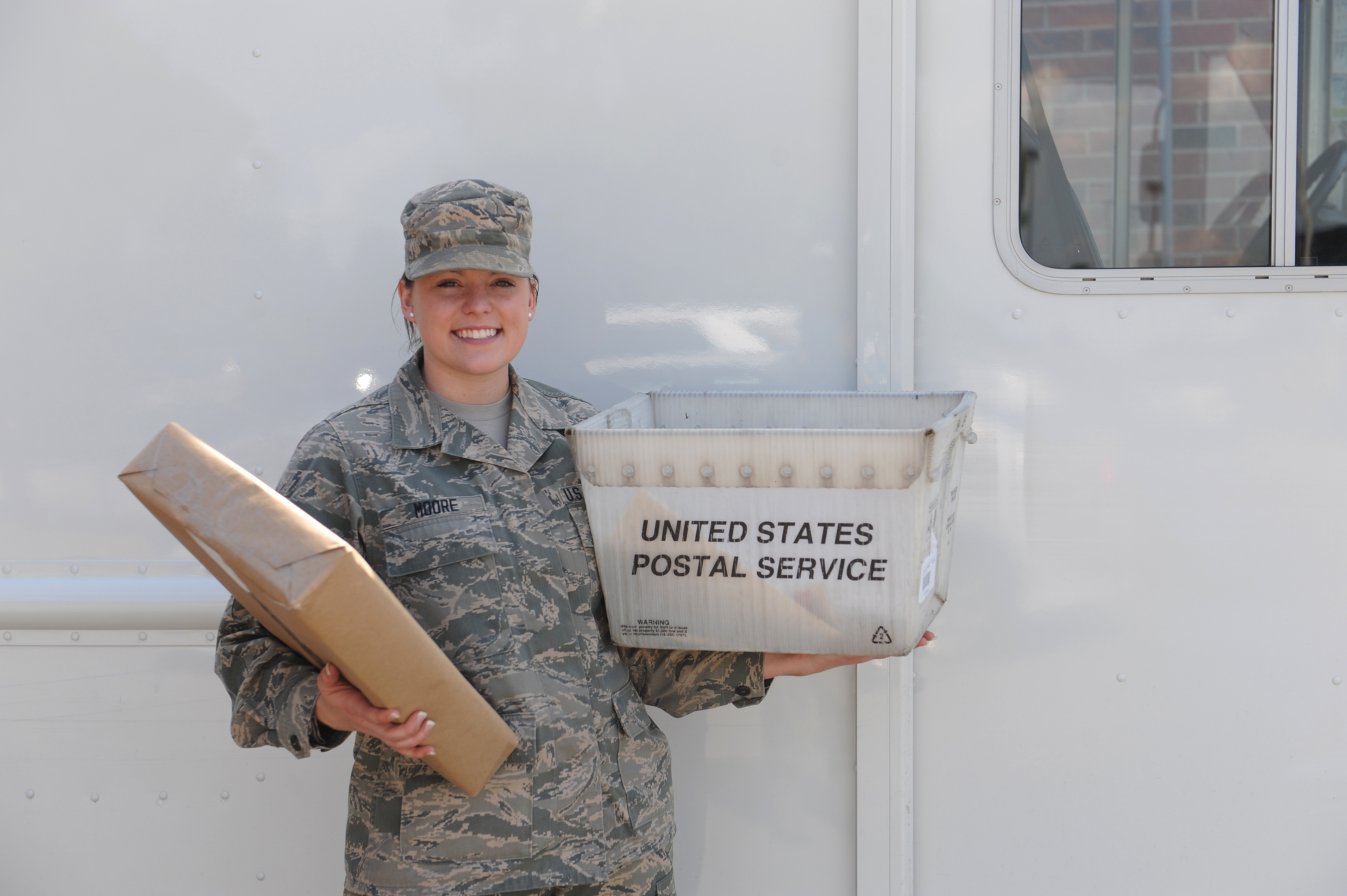 Delivery: Airman traverses the base with letters and parcels > Air ...