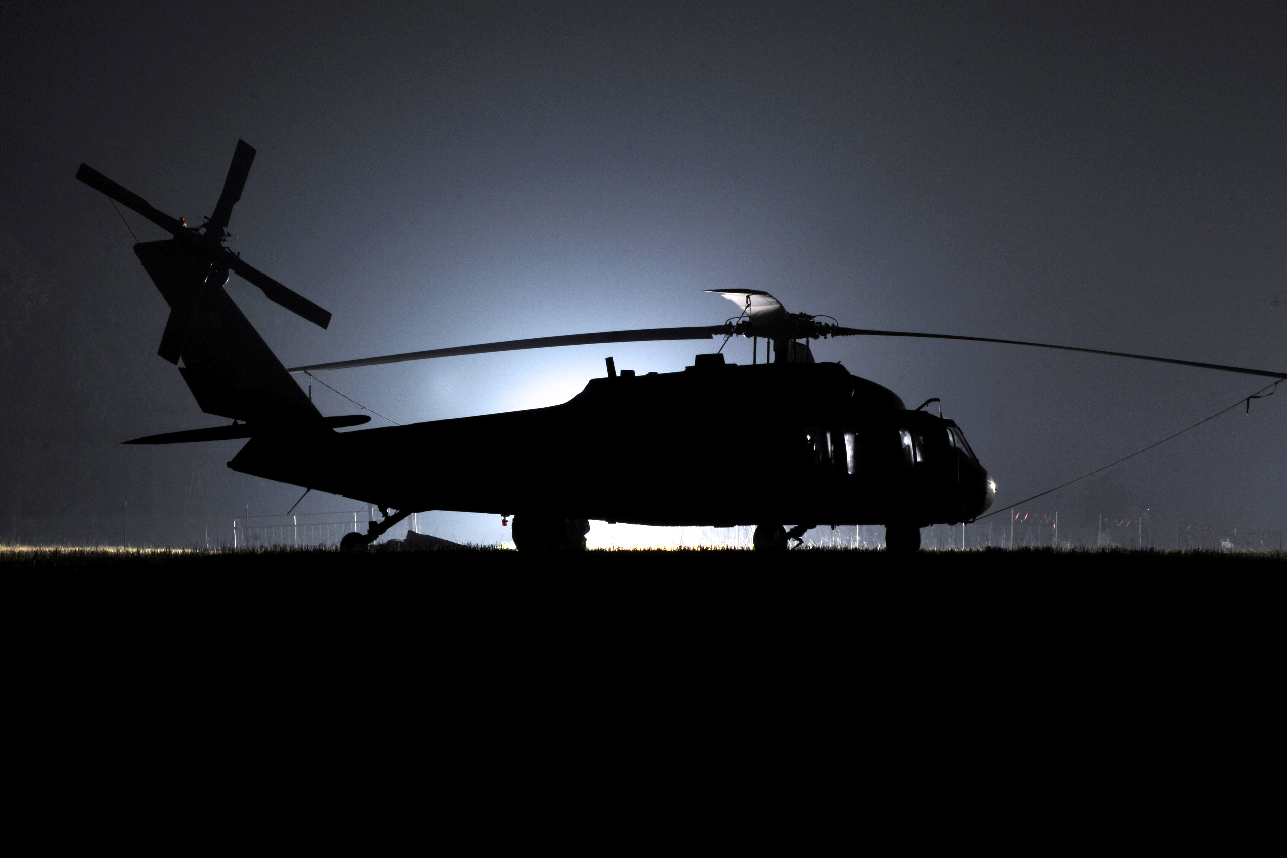 A California Army National Guard UH-60 Black Hawk helicopter is ...