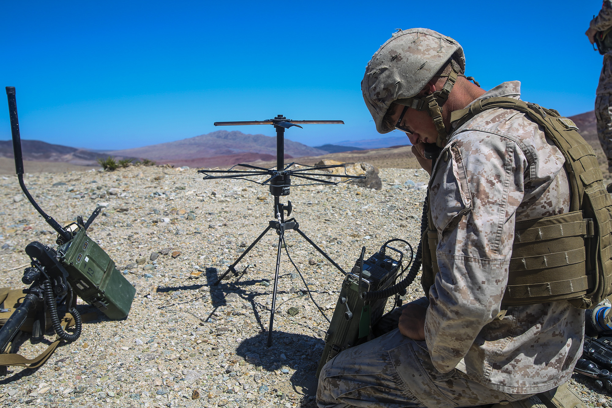 1/1 Marines Call for Fire during Large Scale Exercise 2014