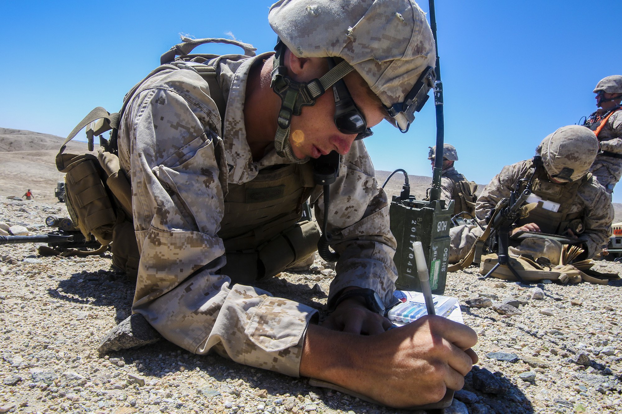 1/1 Marines Call for Fire during Large Scale Exercise 2014
