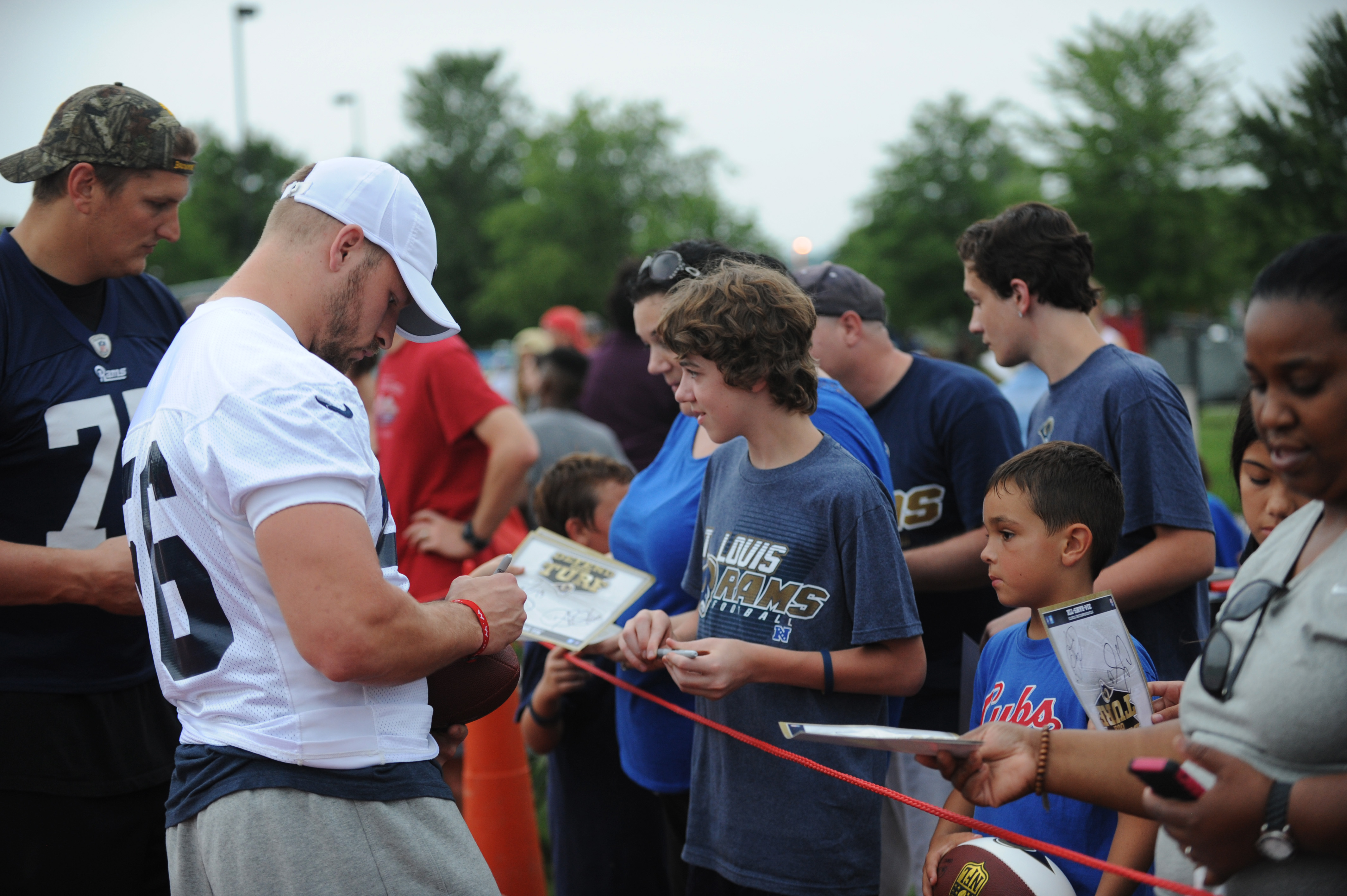 Friendly competition - Rams players interact with Team Scott