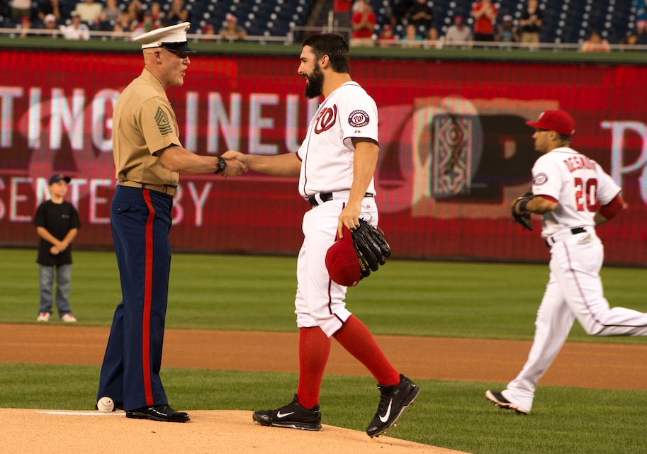 Commandant throws first pitch > United States Marine Corps Flagship ...