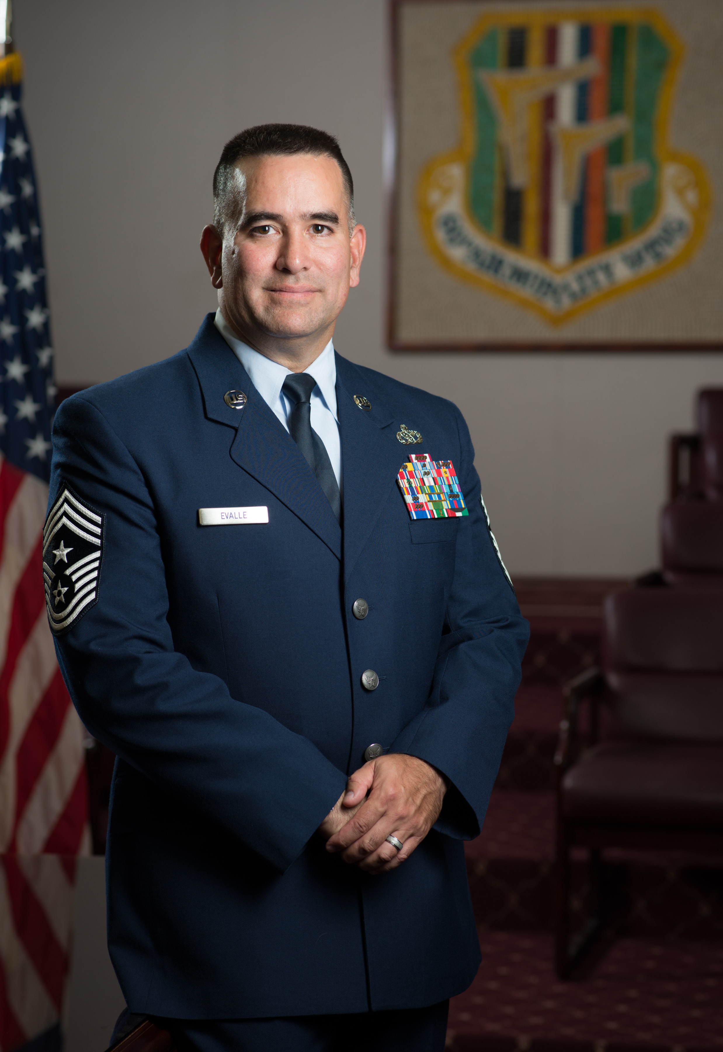 Former 60th Air Mobility Wing Command Chief Master Sgt. John Evalle ...