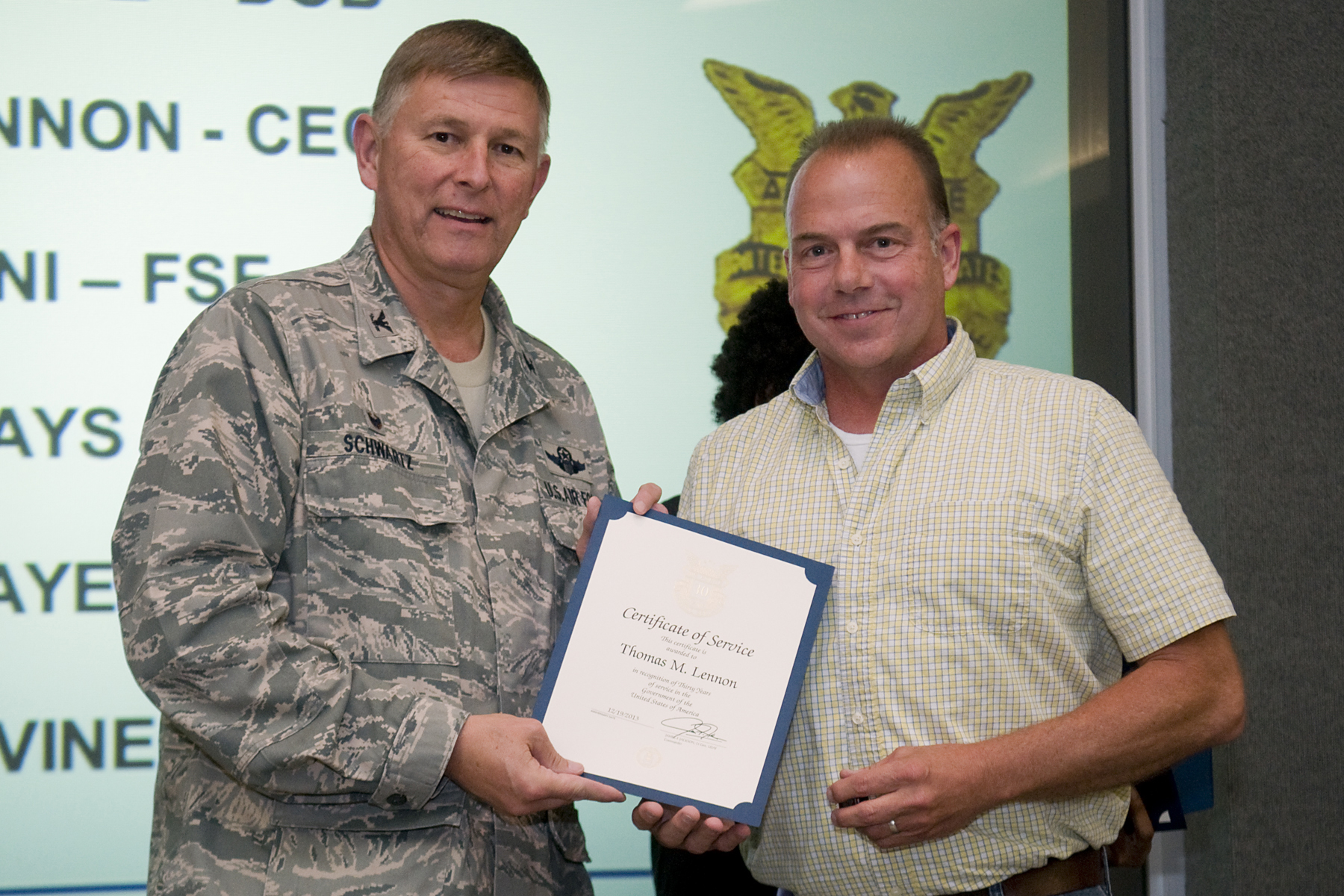 Civilian employees recognized for longevity > Grissom Air Reserve Base ...