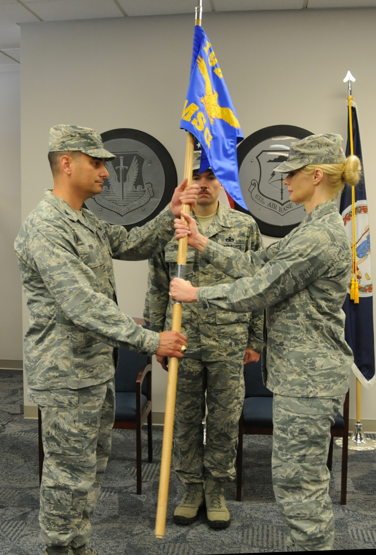 Lt. Col. Mary Decker takes command of the 192nd Support Squadron