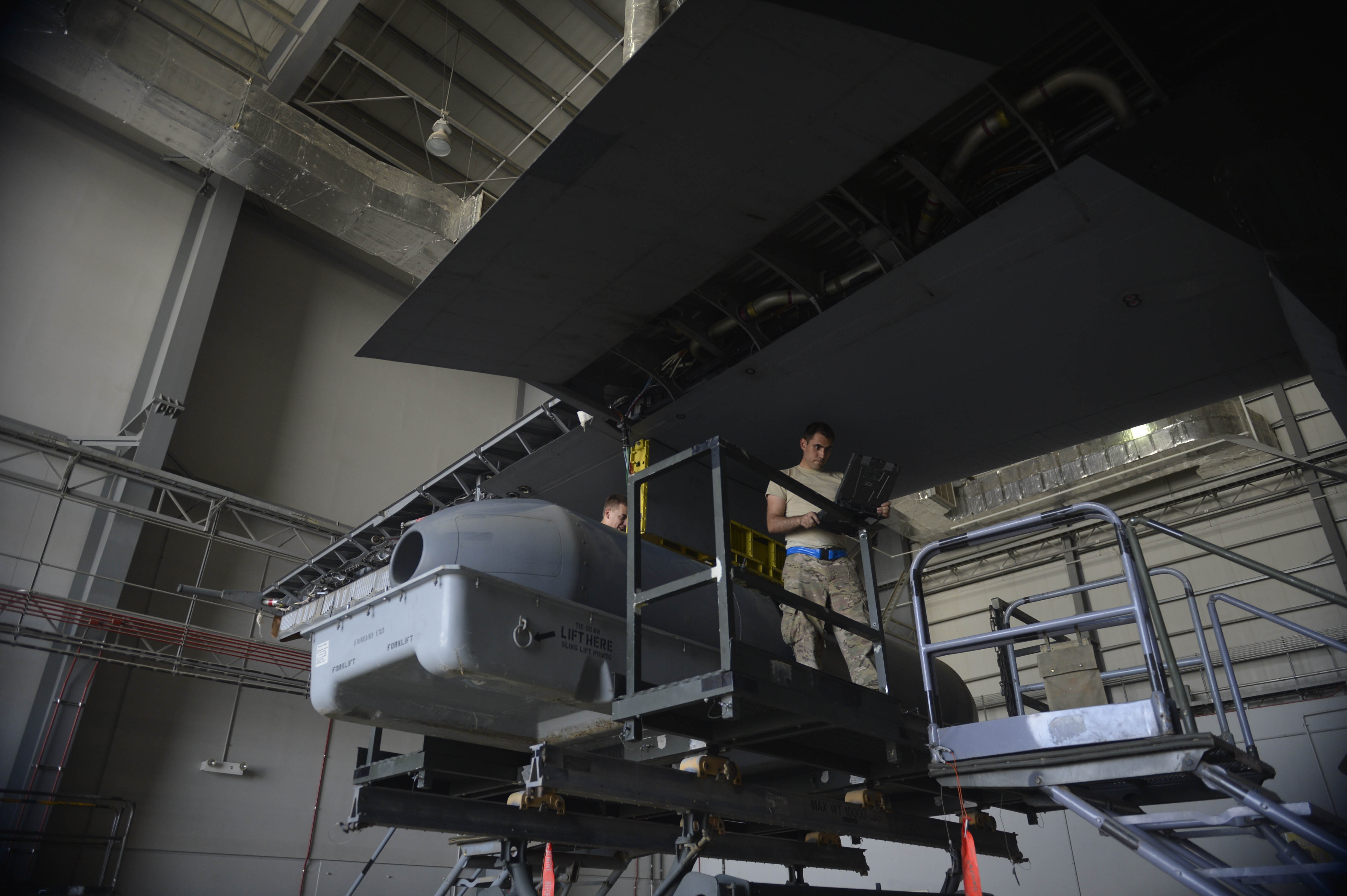 EC-130H Compass Call aircraft maintenance downrange > Davis-Monthan Air ...